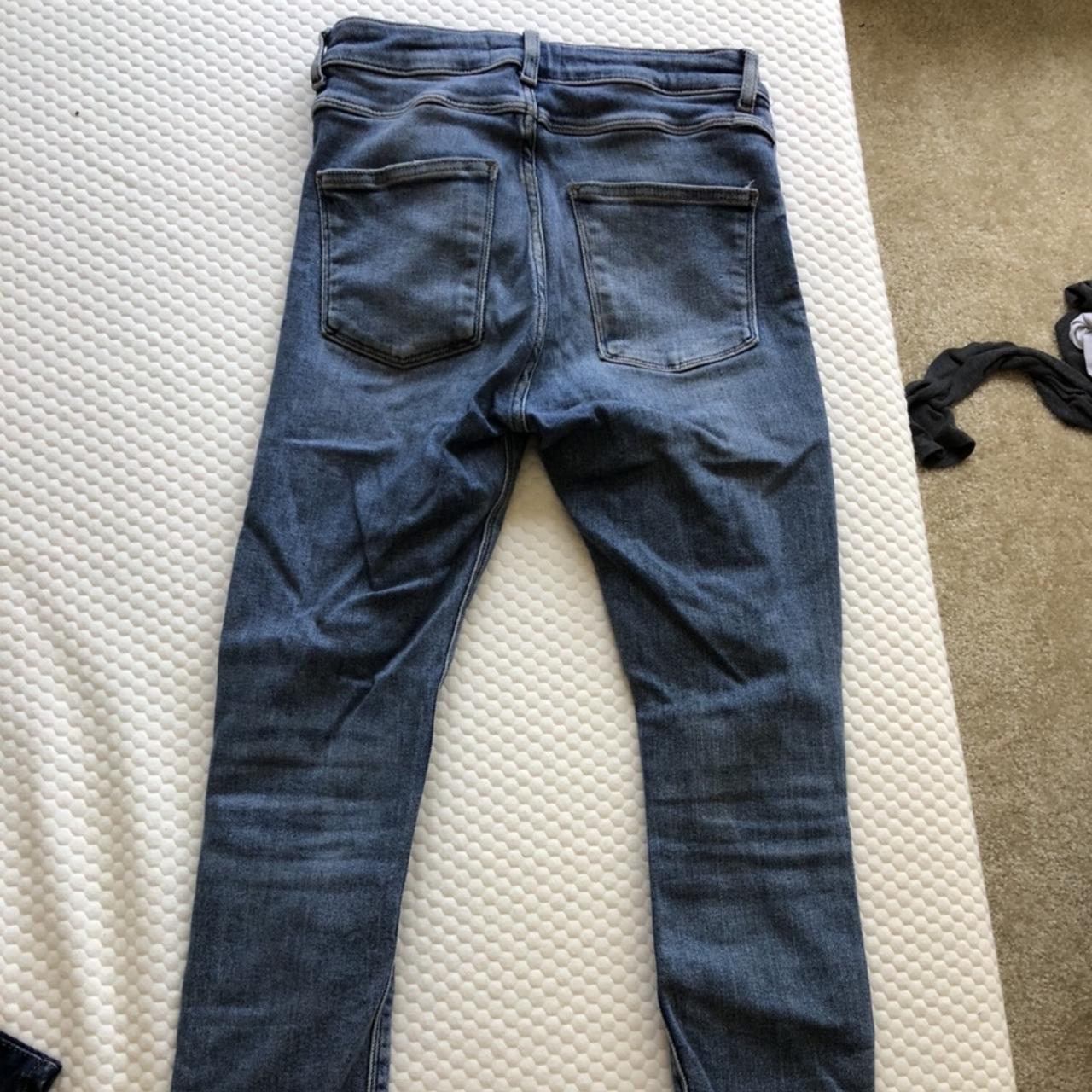 Zara Denim Ripped Skinny Jeans - Depop