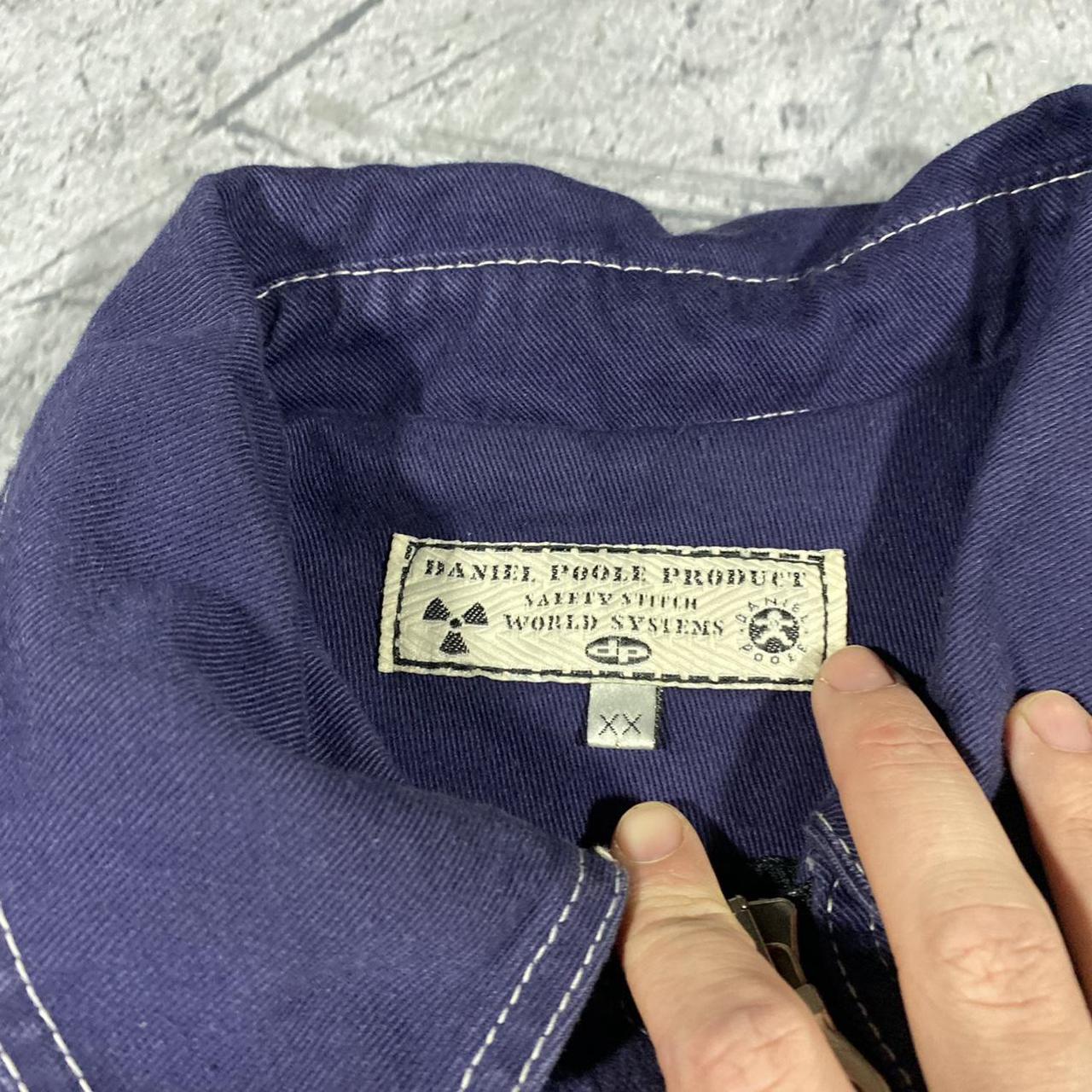 Insanely rare vintage 90s Daniel Poole Navy contrast... - Depop