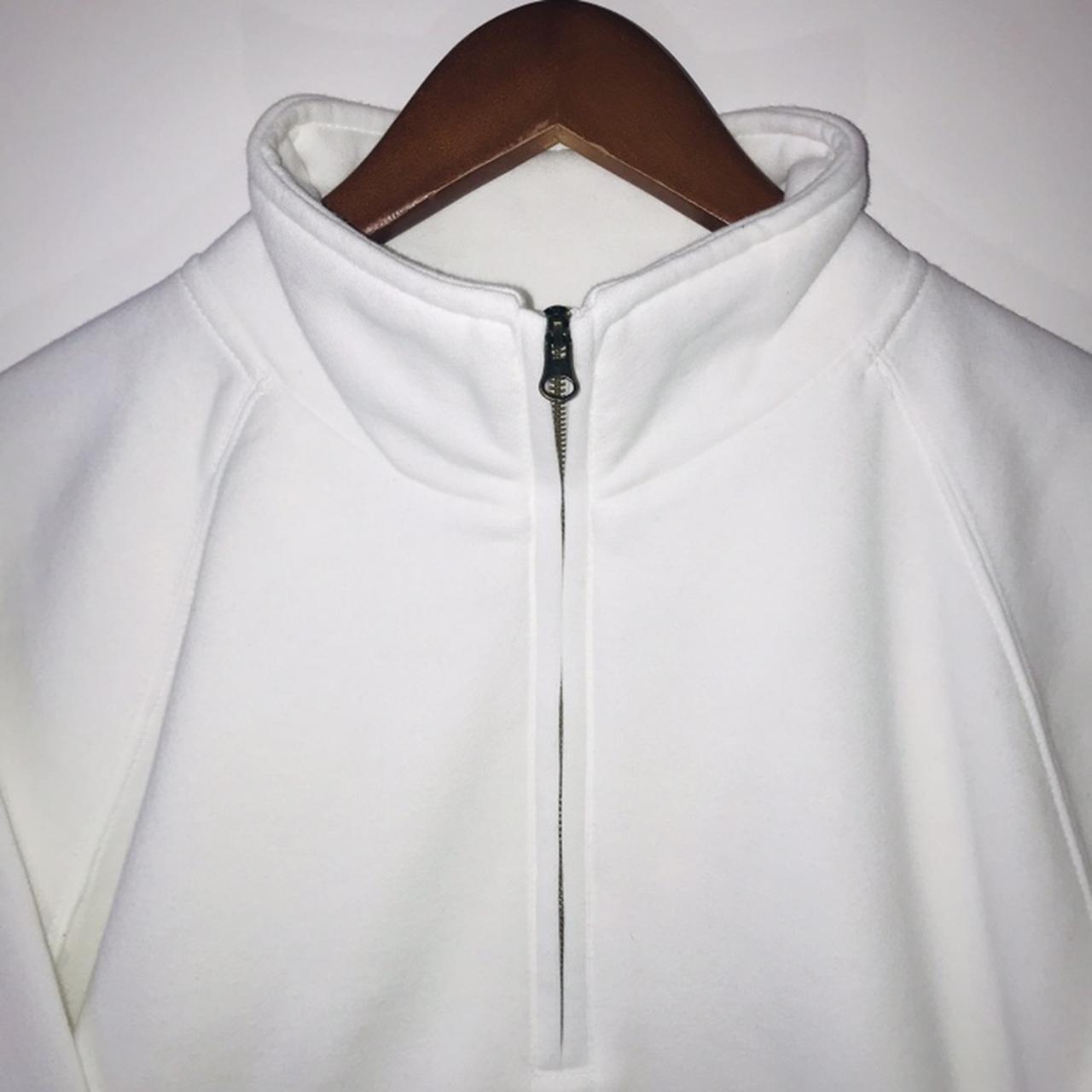 1/4 zip fleece. White fleece. Jiraffe Tommy... - Depop