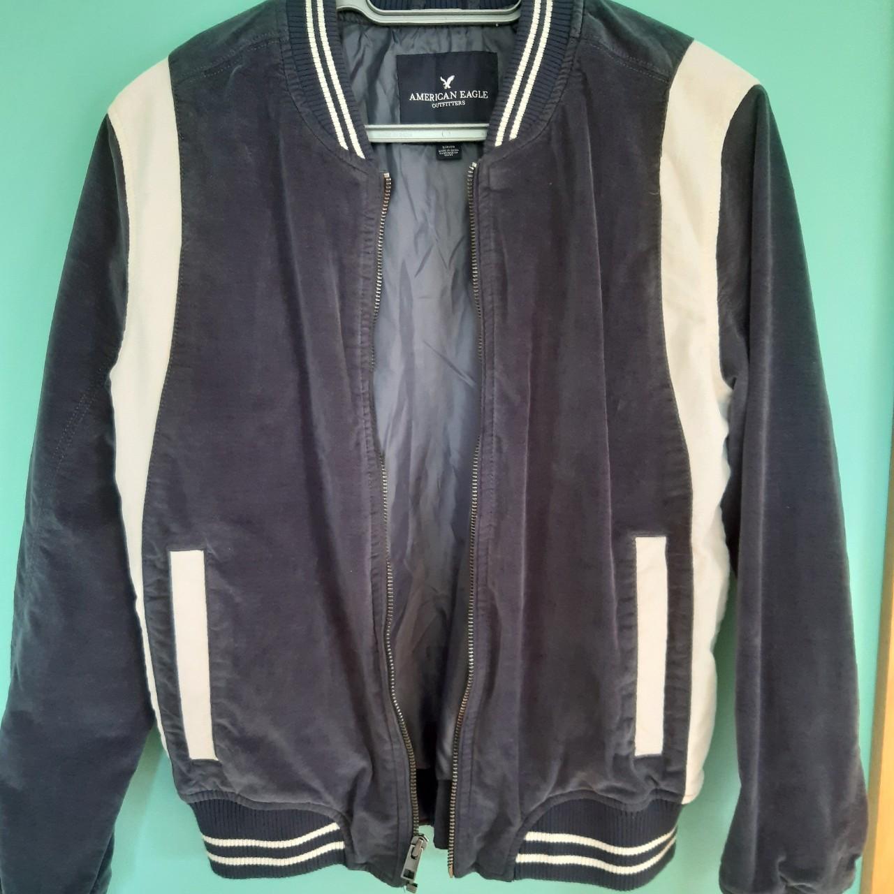 AMERICAN EAGLE VARSITY JACKET Beautiful navy... - Depop