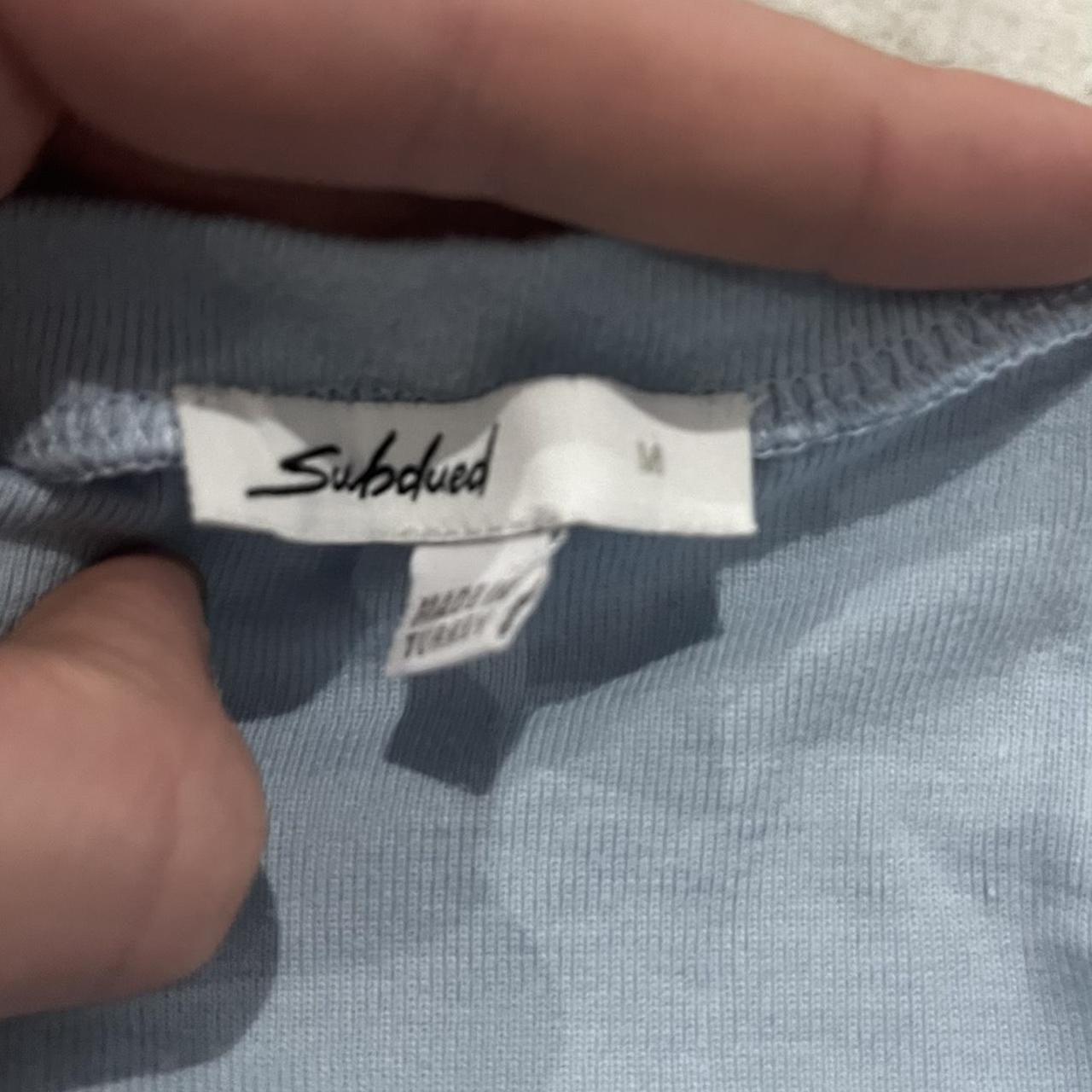 Subdued light blue cropped comfy tee. Originally... - Depop