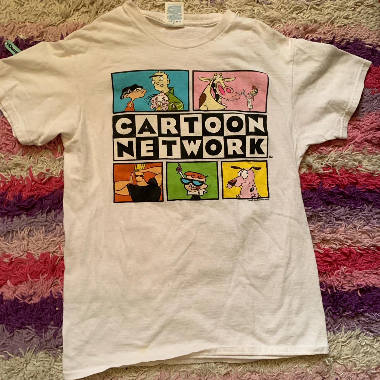 Vintage white Cartoon Network tee with all your... - Depop