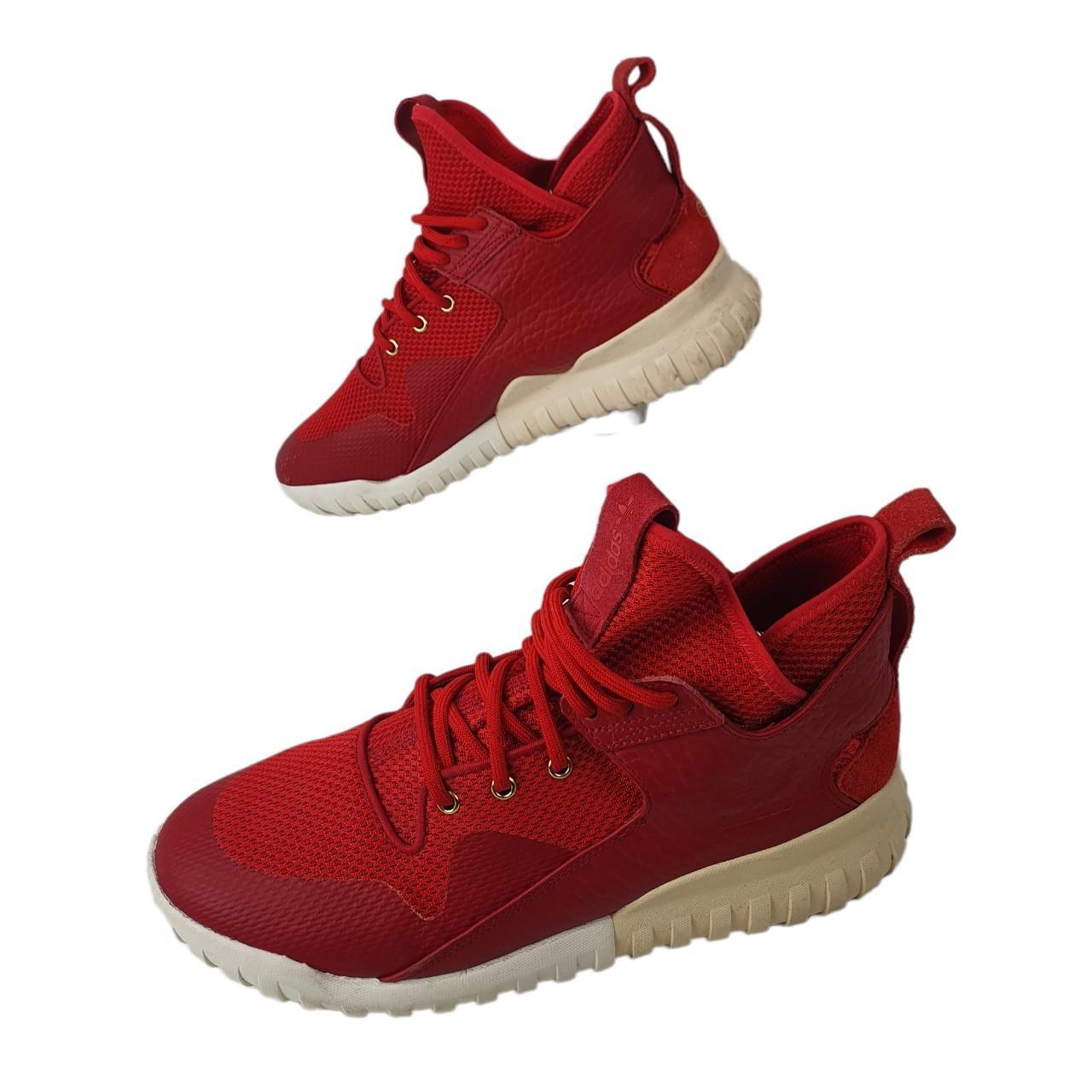 Adidas Men's Red Trainers | Depop