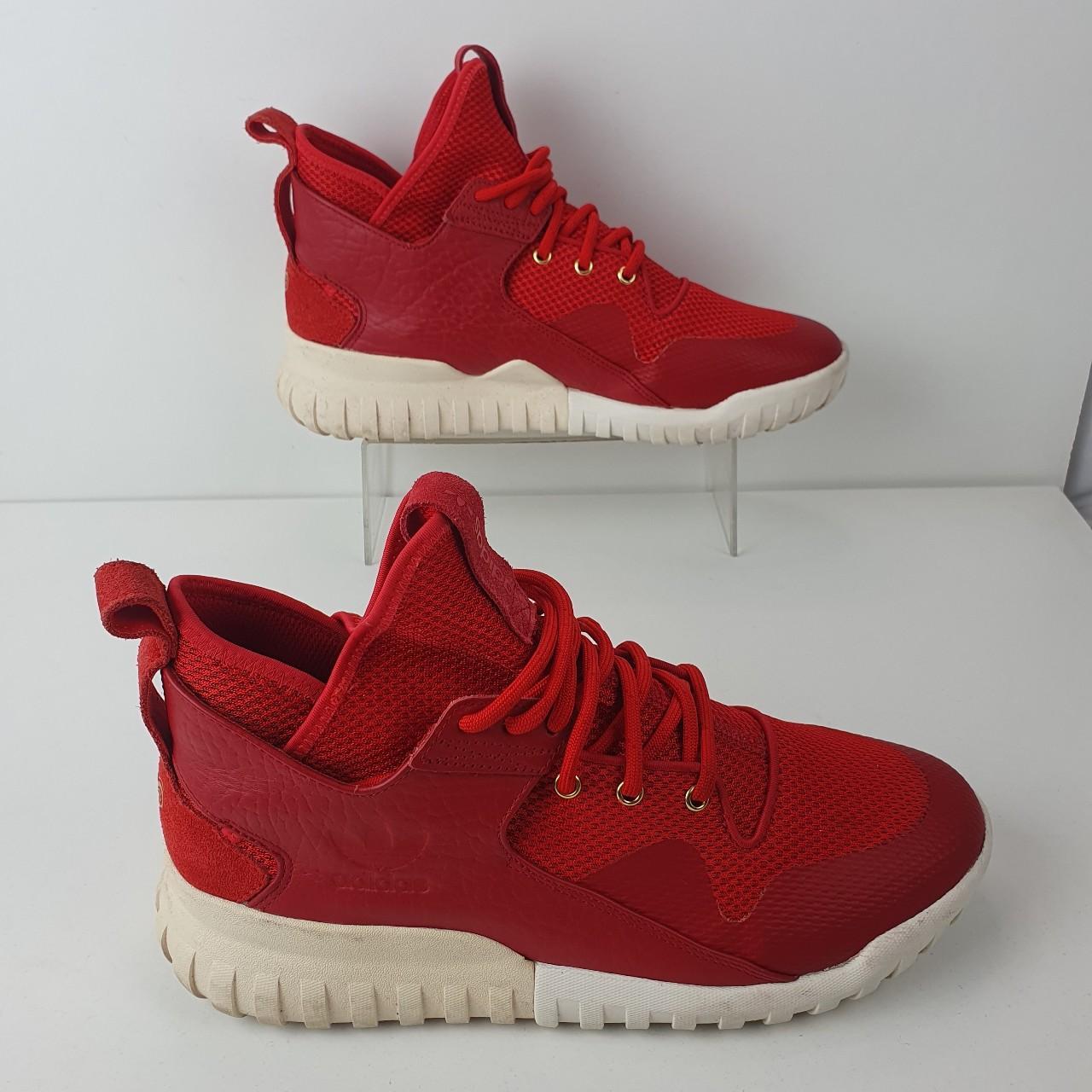 Adidas Men's Red Trainers | Depop