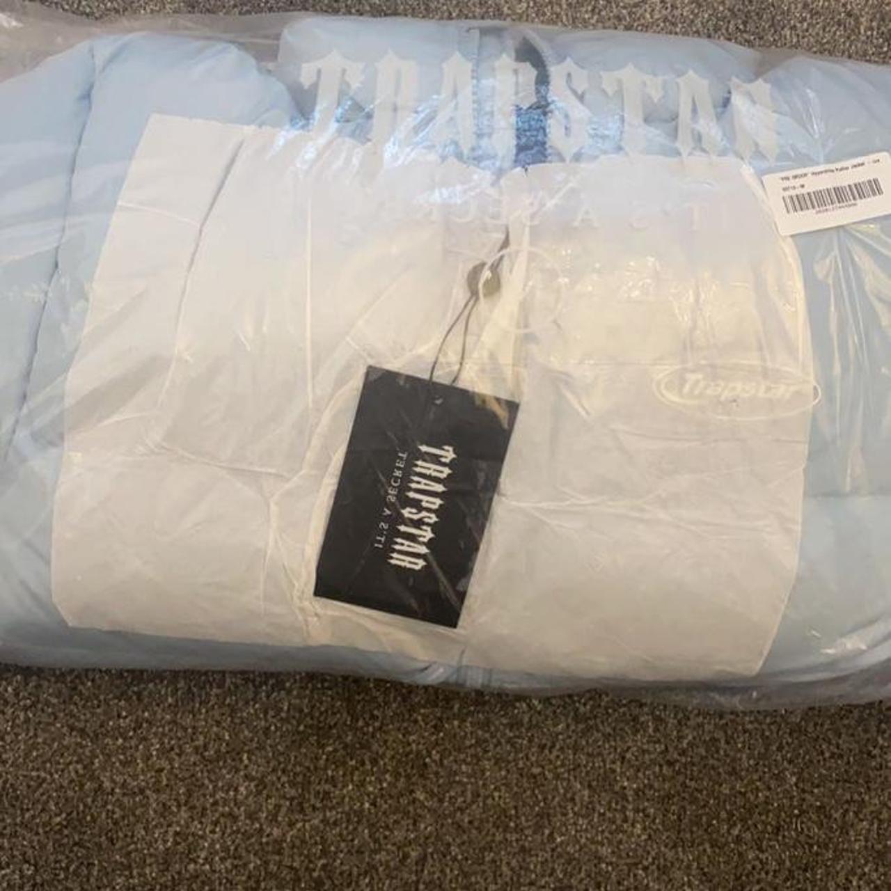 Ice blue trapstar hyperdrive jacket / coat... - Depop