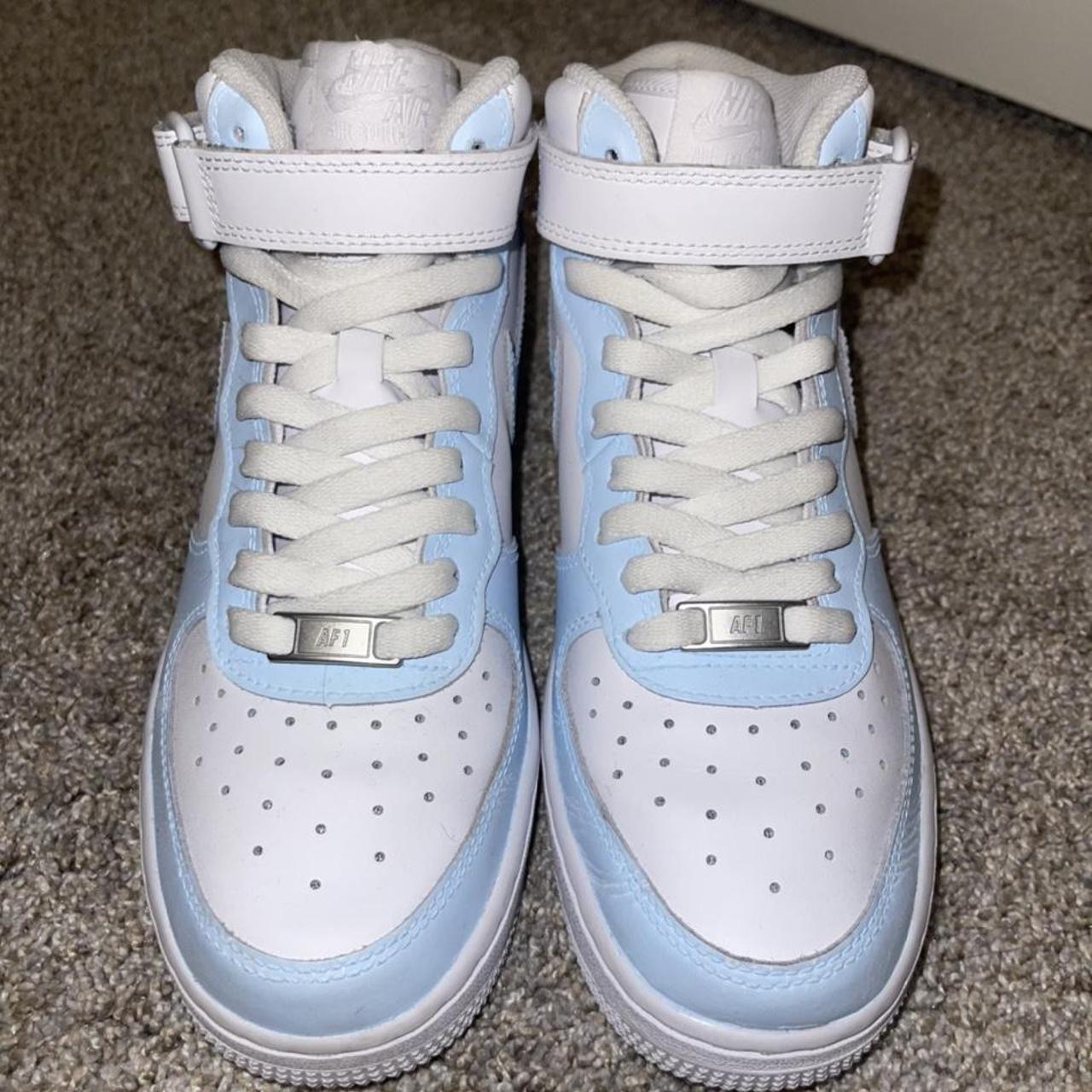NIKE af1 custom mids. only worn twice but are in... | Depop