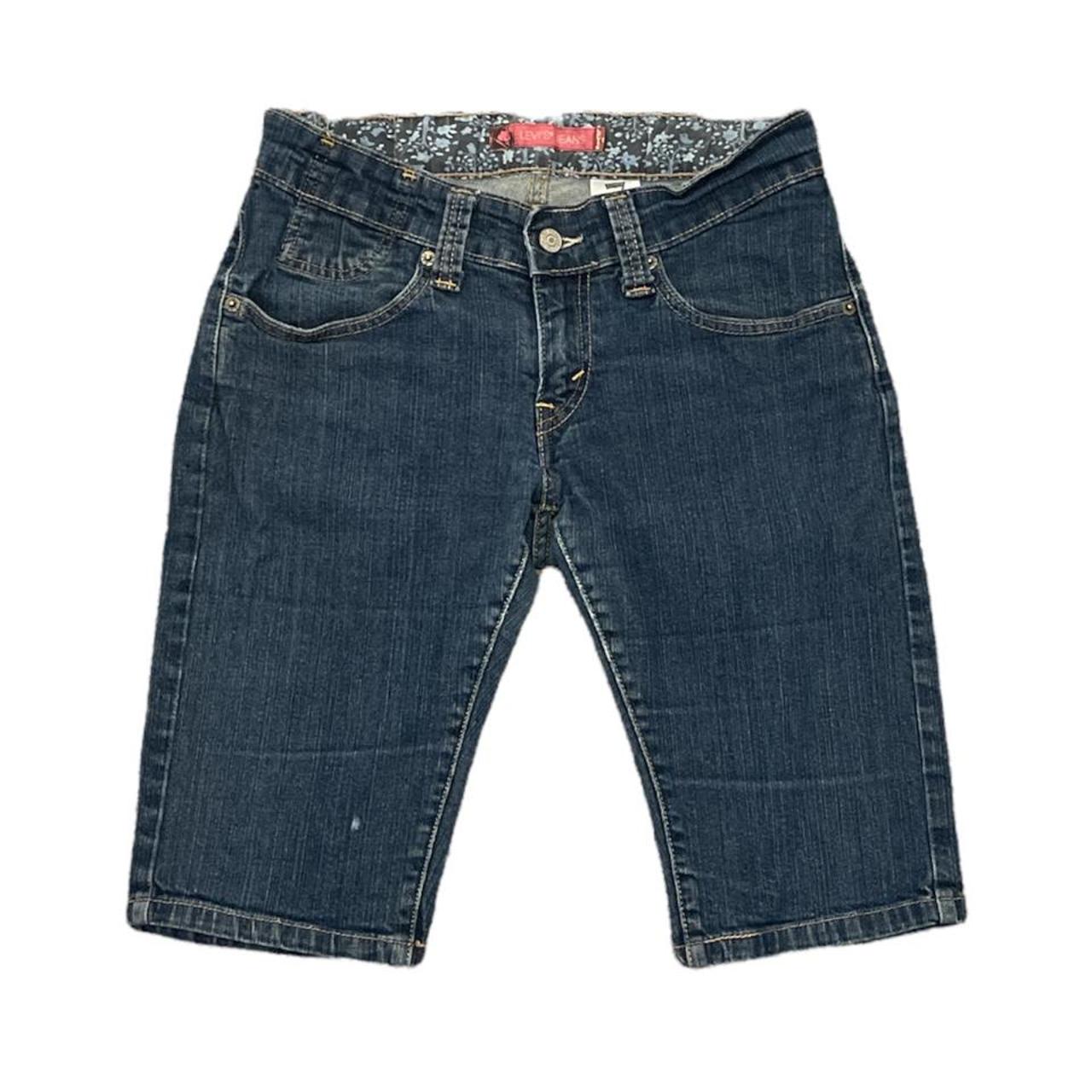LEVIS Cropped Denim Low Rise Shorts 90s Vintage >... - Depop