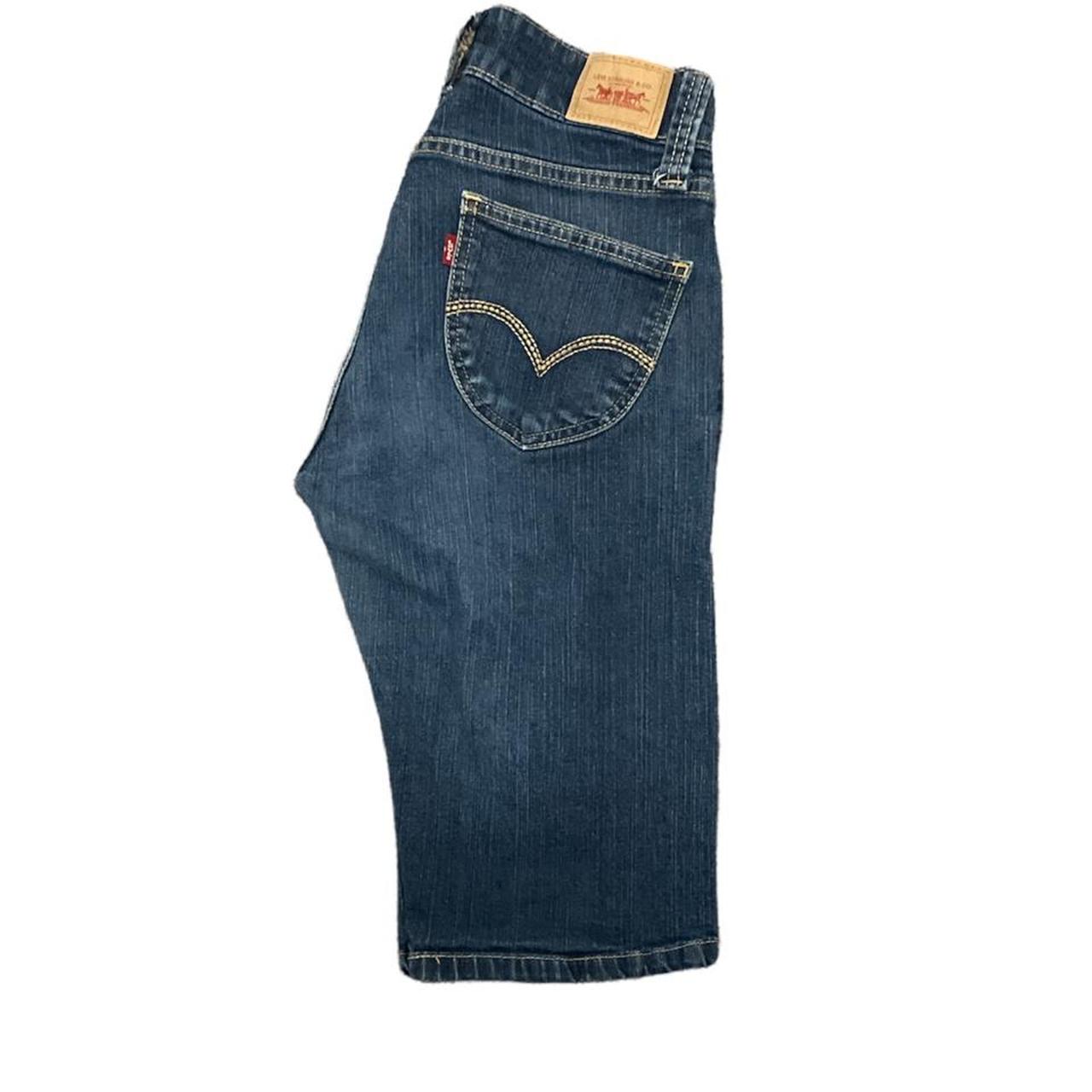 LEVIS Cropped Denim Low Rise Shorts 90s Vintage >... - Depop