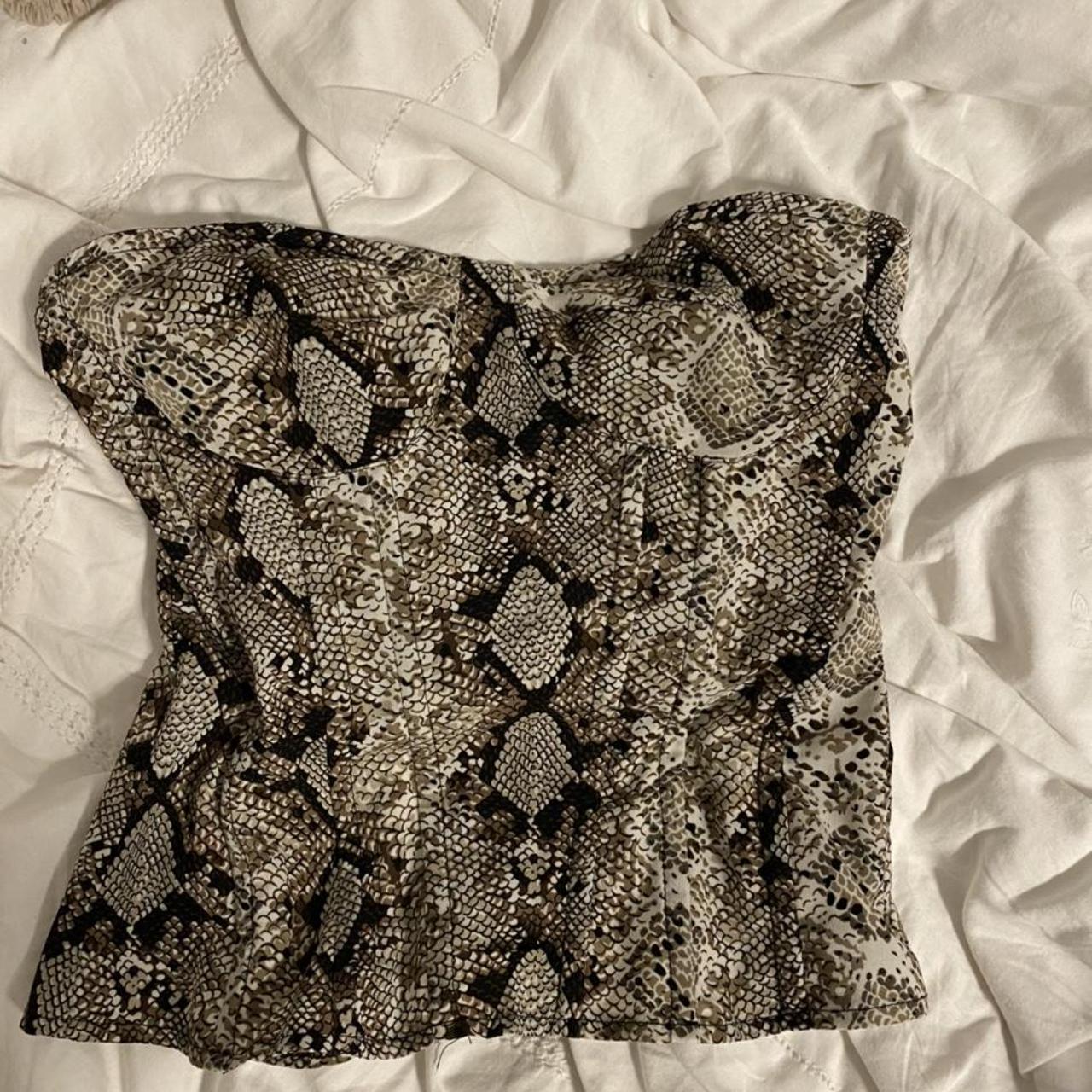 PLT snake print corset Size 6 So cute and very... - Depop