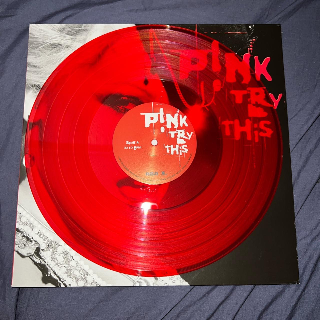 Pink - Try This - Red Coloured 2xLP Vinyl Only spun... - Depop