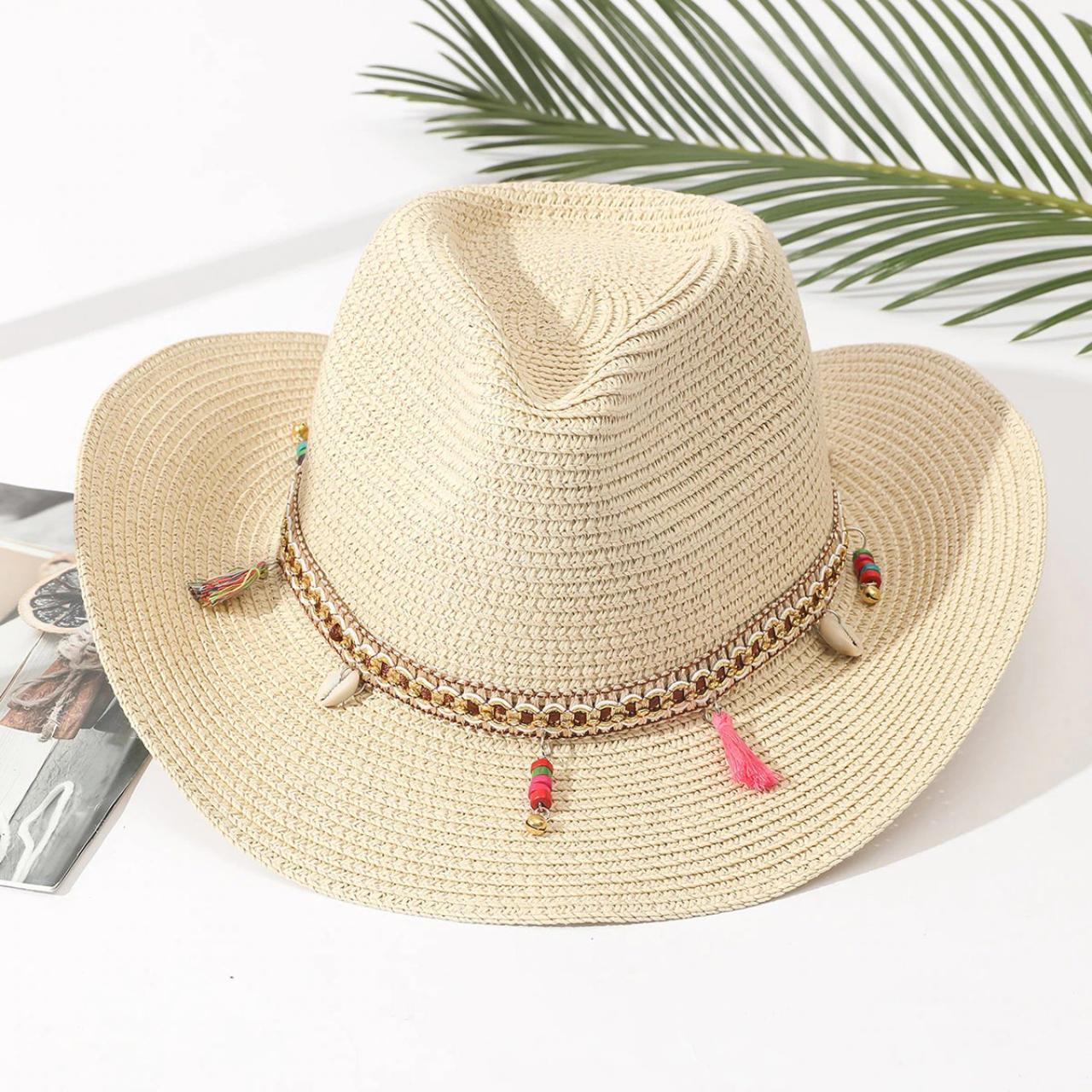 Very very wide brim beach straw sun hat for women... - Depop