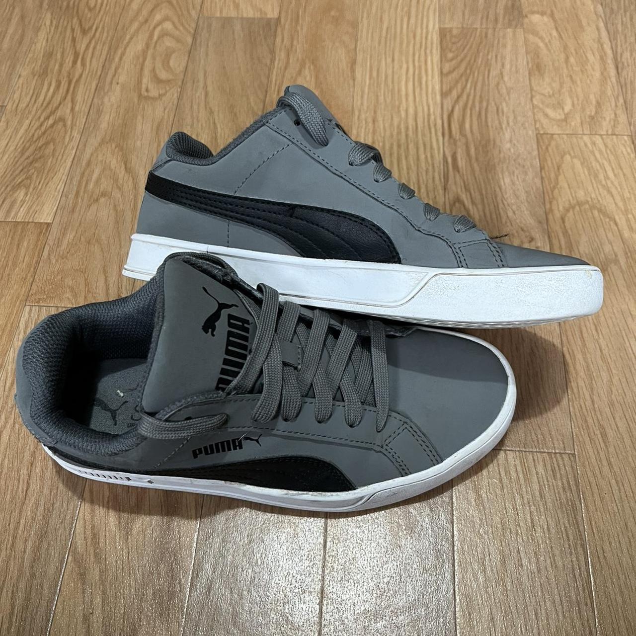 Puma Grey and White Trainers | Depop