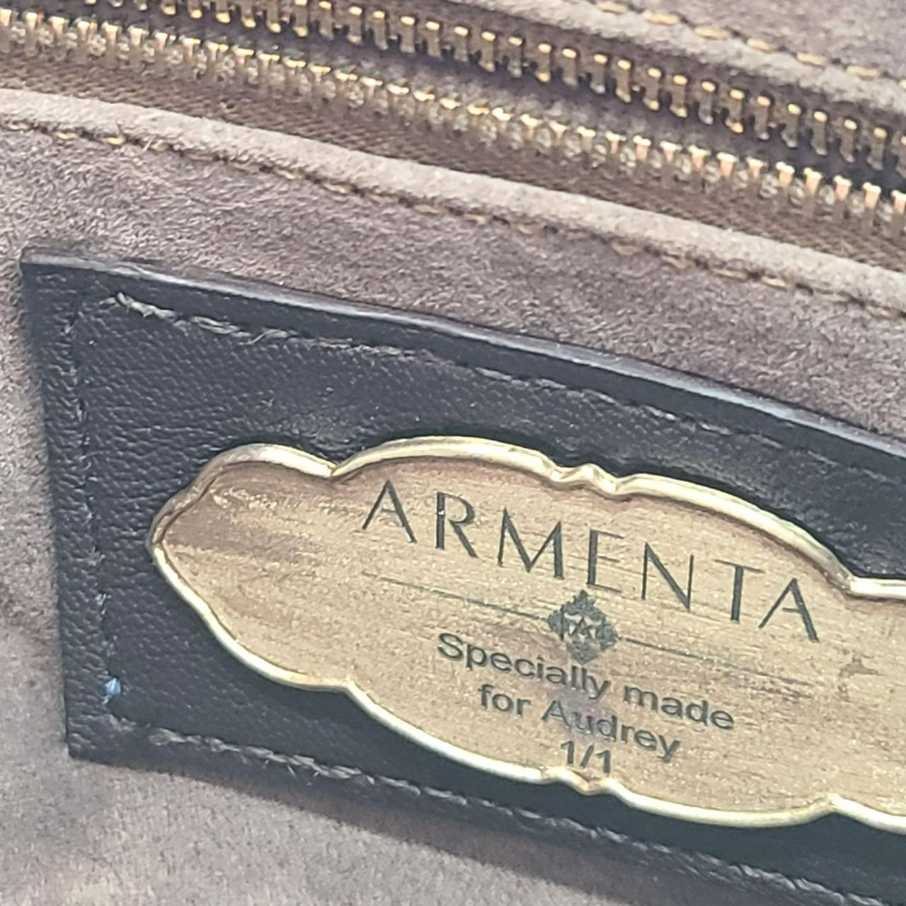 Armenta Women's Brown Leather Purse Good Preowned... - Depop