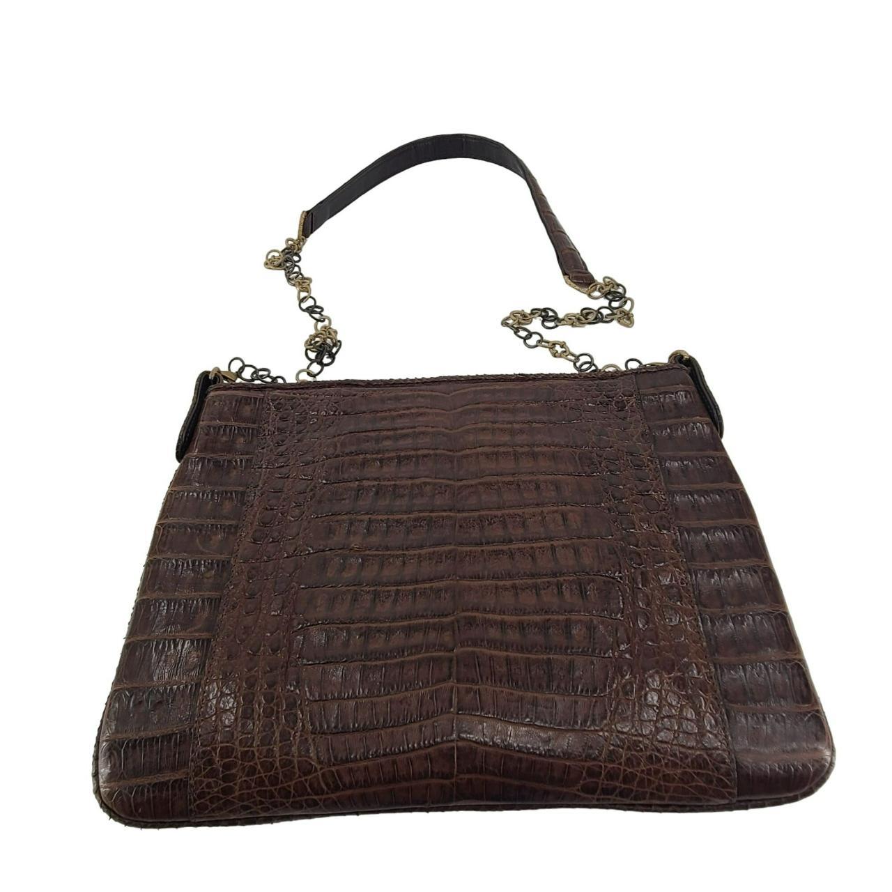 Armenta Women's Brown Leather Purse Good Preowned... - Depop