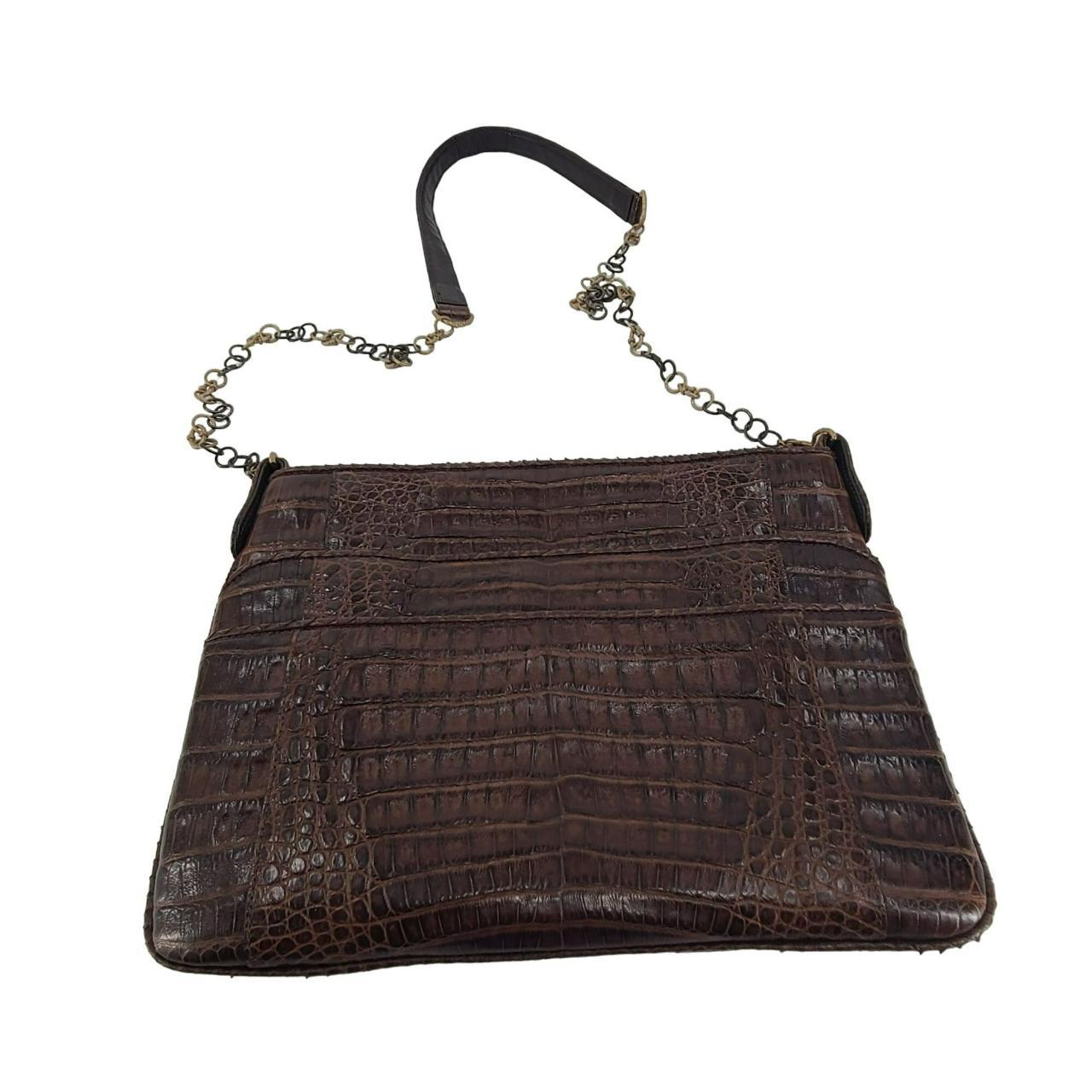 Armenta Women's Brown Leather Purse Good Preowned... - Depop