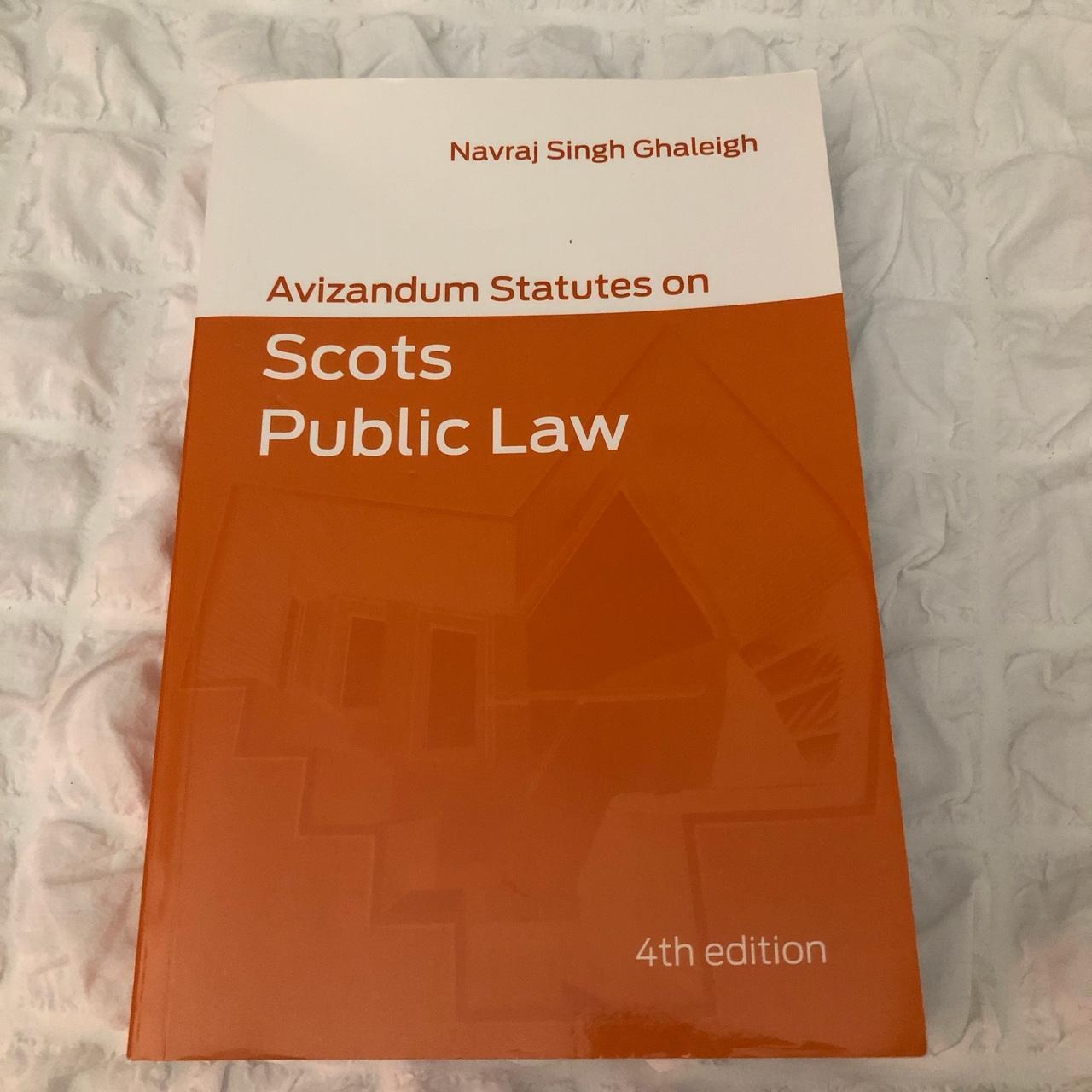 LAW TEXTBOOK - AVIZANDUM STATUTES ON SCOTS PUBLIC... - Depop