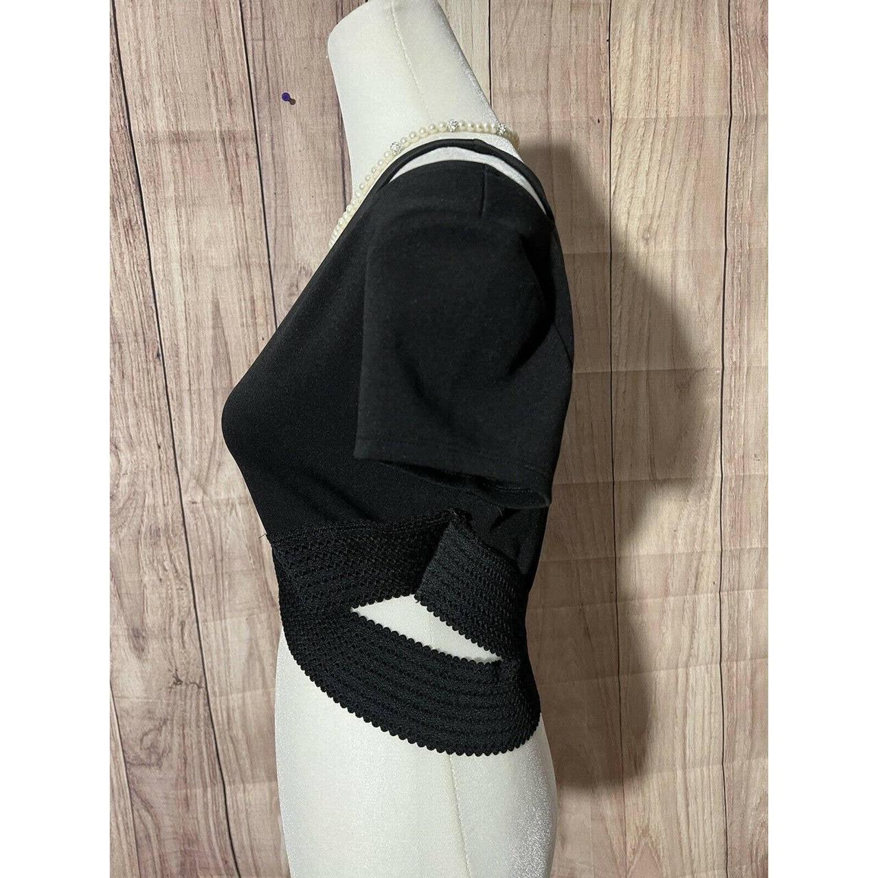 Express Womans Black Shirt V Neck Side Belly Slit •... - Depop