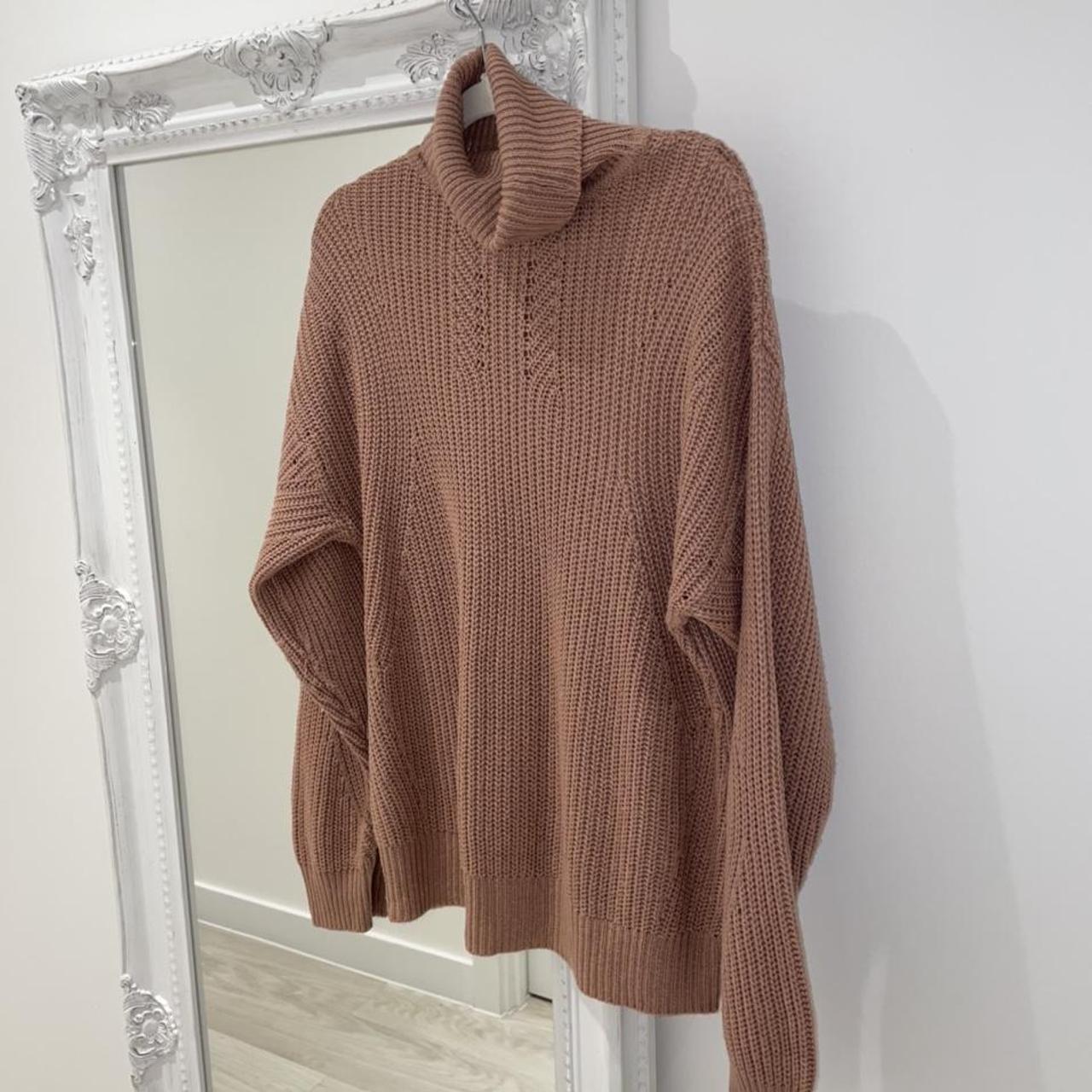 Miss Selfridge Mens Pink And Tan Jumper Depop