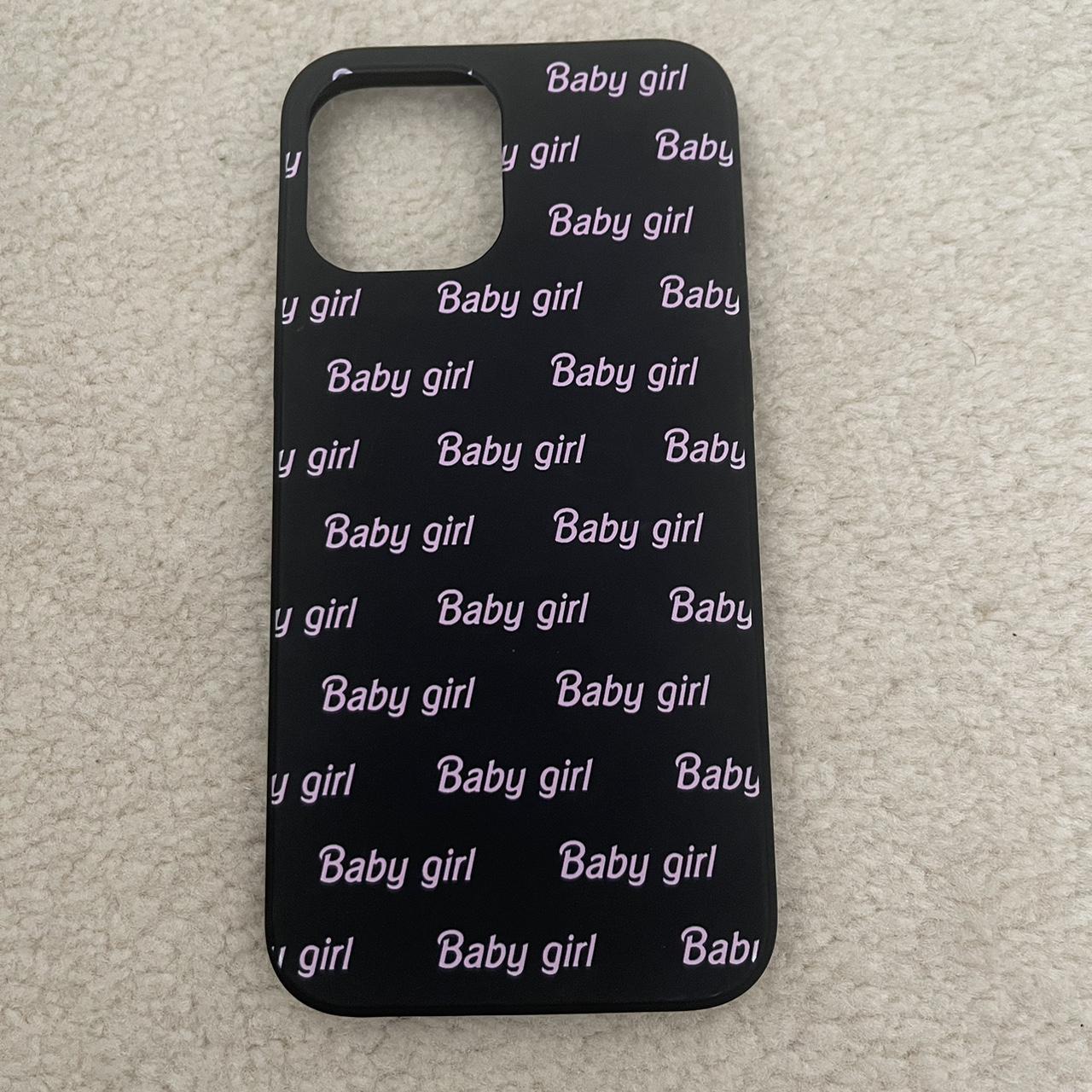 iPhone 12 Pro Max pink and black case. In excellent... - Depop