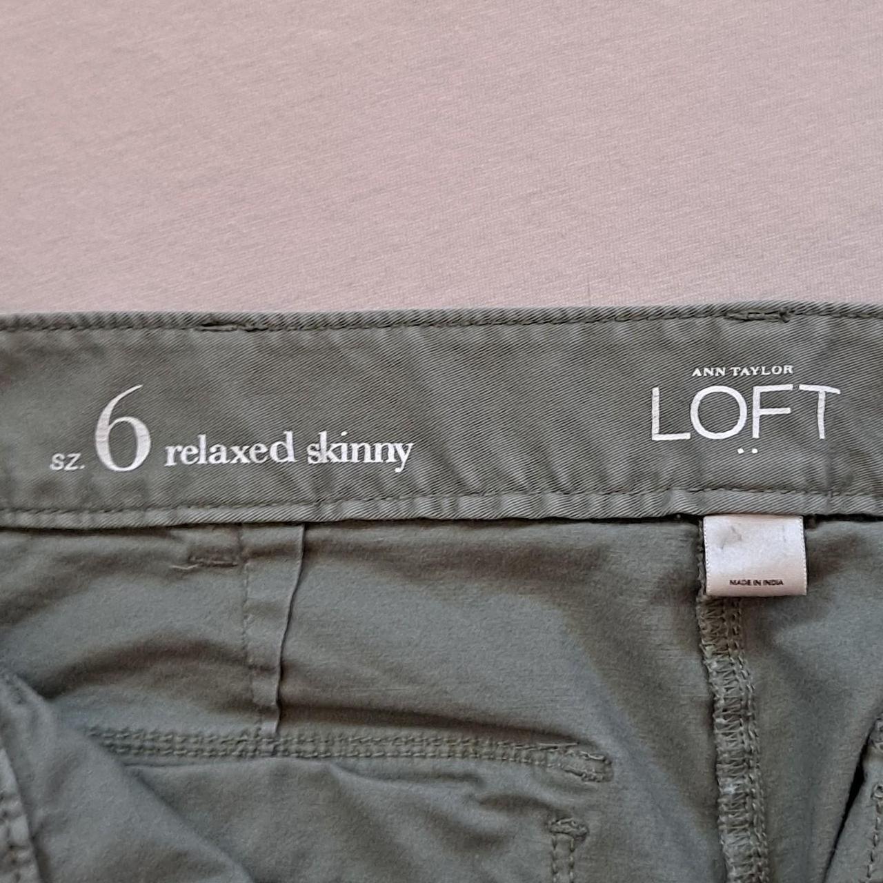 Ann Taylor Loft Green Relaxed Skinny Mid Rise Cargo Depop