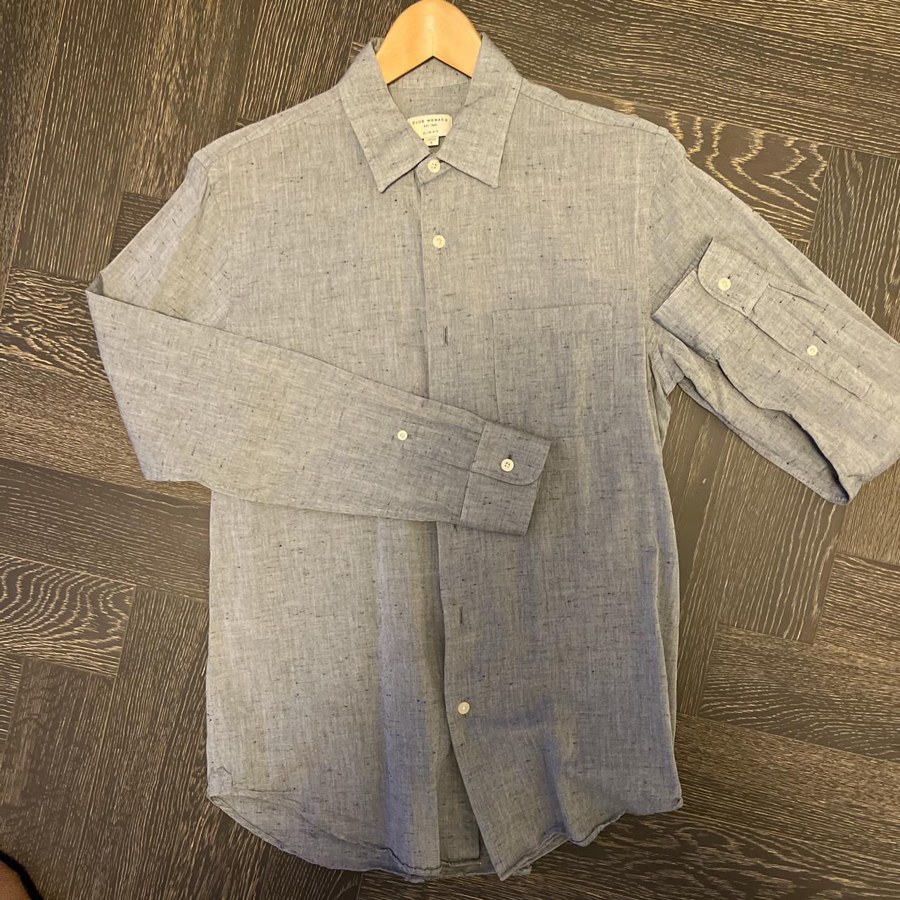 Club Monaco Men's Grey Shirt | Depop