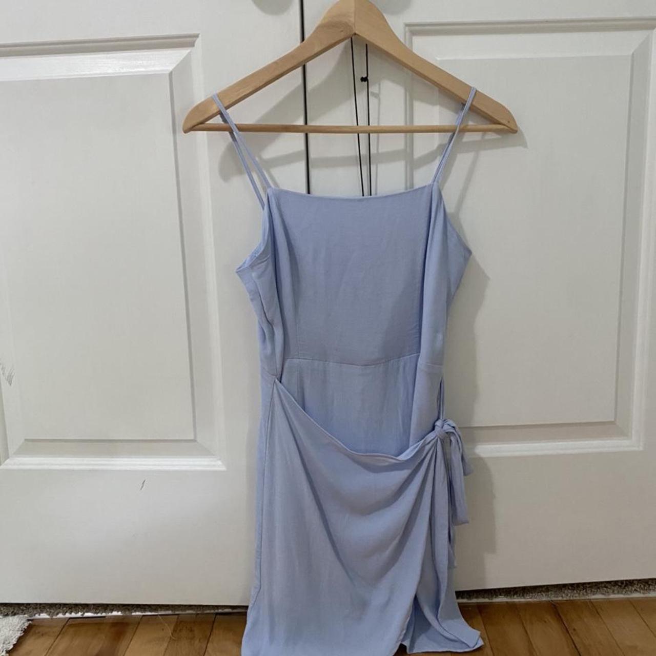 Pretty forever 21 wrap dress, powder blue Perfect... - Depop Pretty forever 21 wrap dress, powder blue Perfect... - Depop