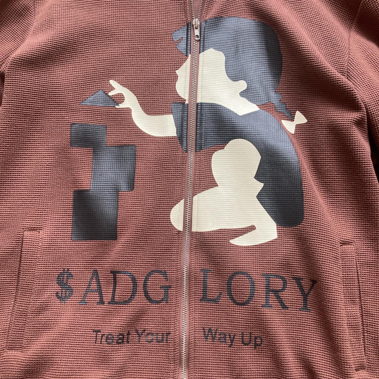Brown full zip hoodie from the brand “sad glory”.... - Depop