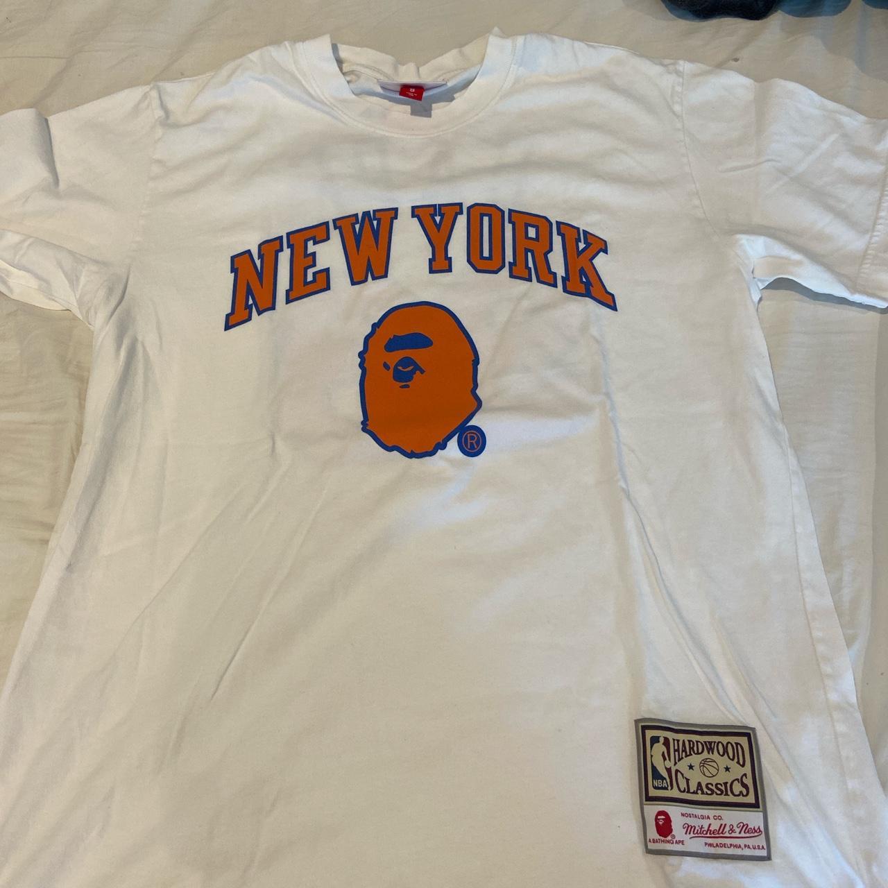 Size Small. Bape X Mitchell & Ness. NY knicks. $299... - Depop
