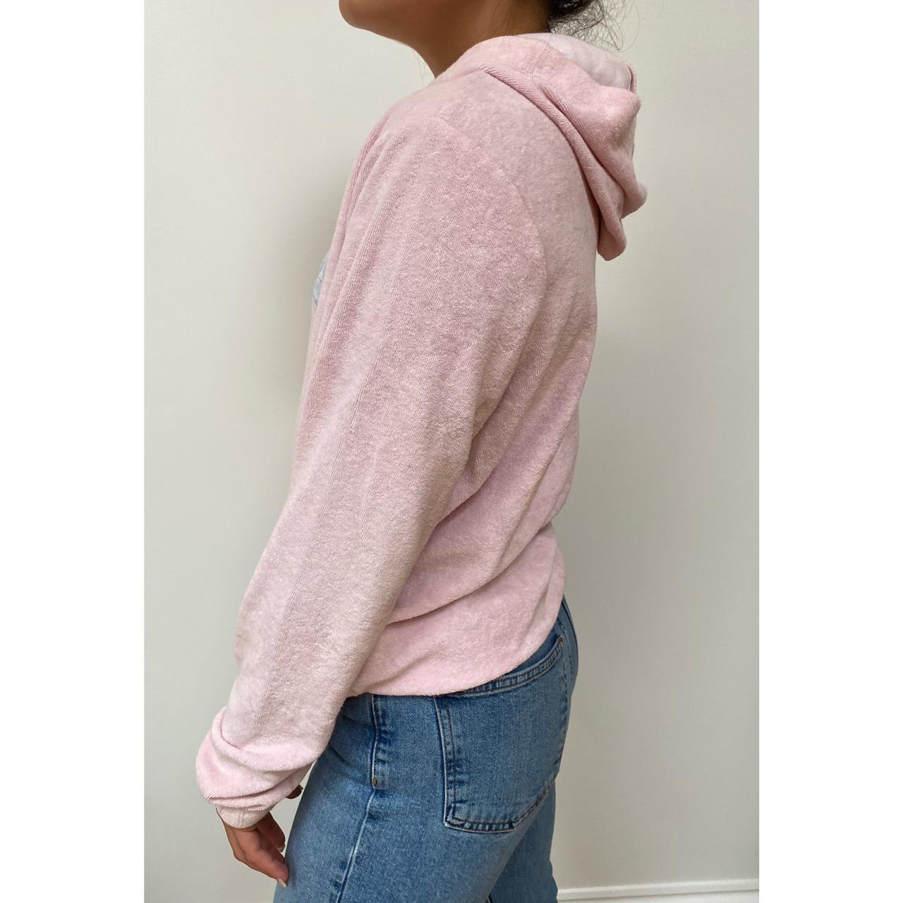 The cutest unique baby pink fila retro flannel... - Depop