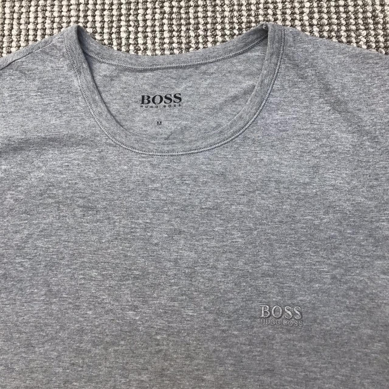Hugo Boss plain grey slim tee • Condition- 10/10 •... - Depop