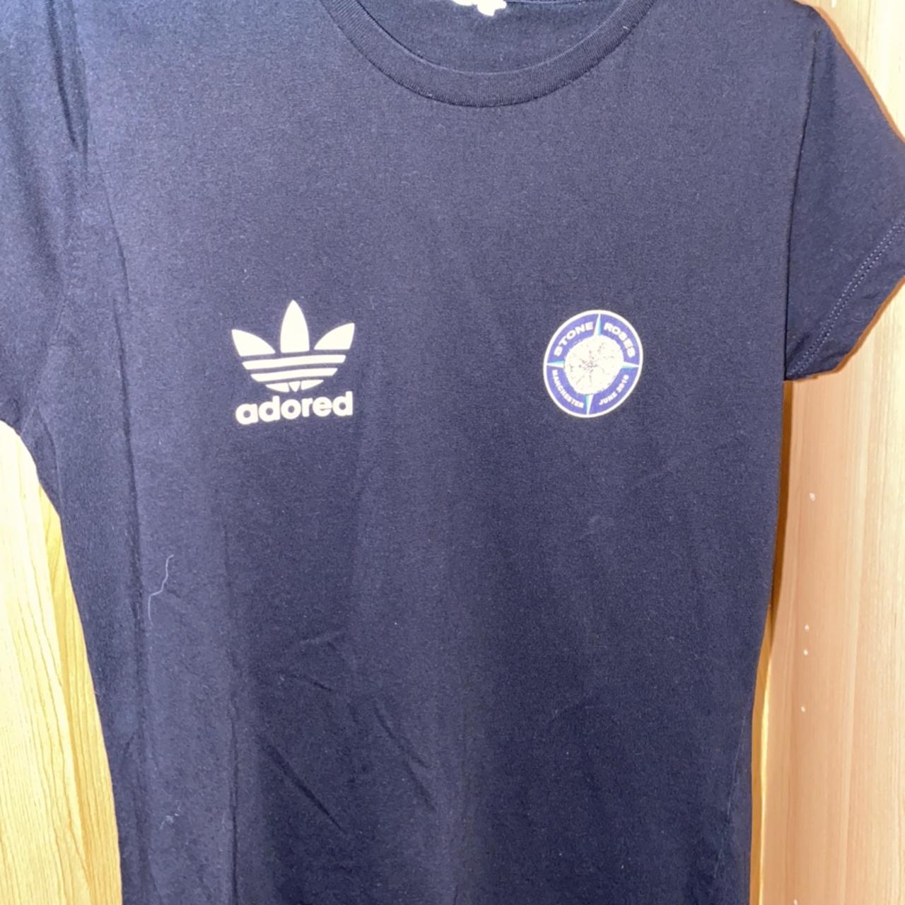 Black Adidas Stone Roses Concert Shirt Size... - Depop