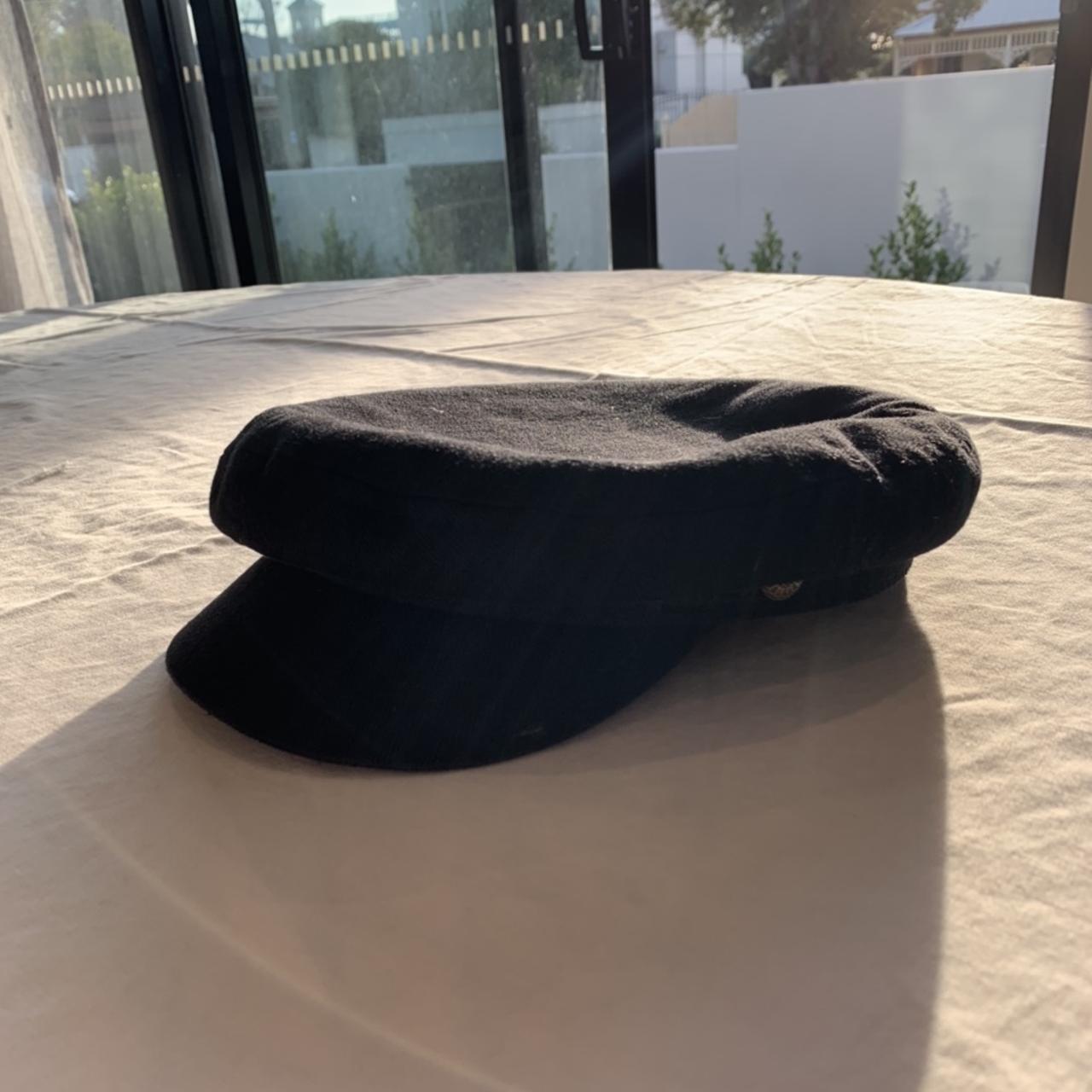 brixton black fiddler cap barely worn unisex size... - Depop