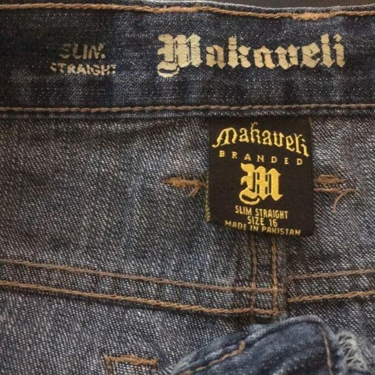 Makaveli Jeans Straight leg cut Solid Blue 100% Cotton - Depop