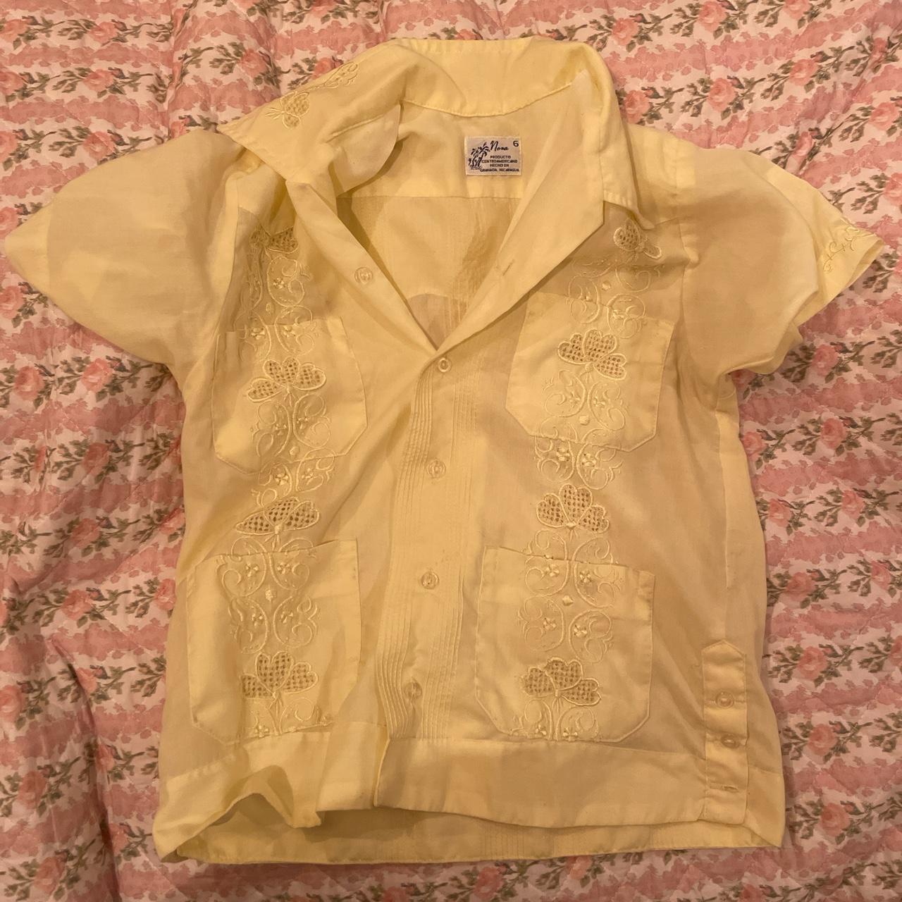 bright yellow button up ⭐️ so cute for summer!! is a... - Depop