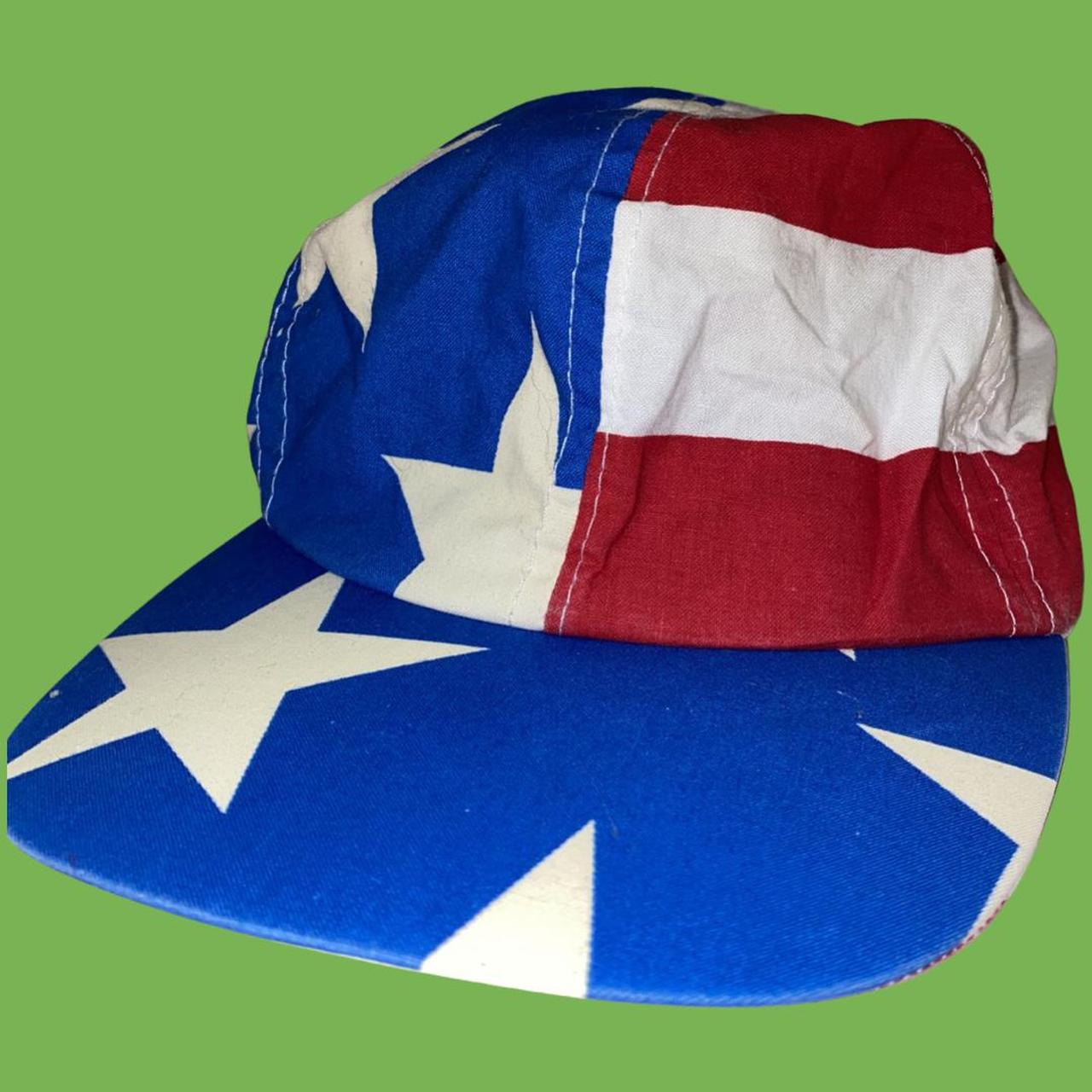 Vintage 90s American flag USA lightweight cap hat.... - Depop