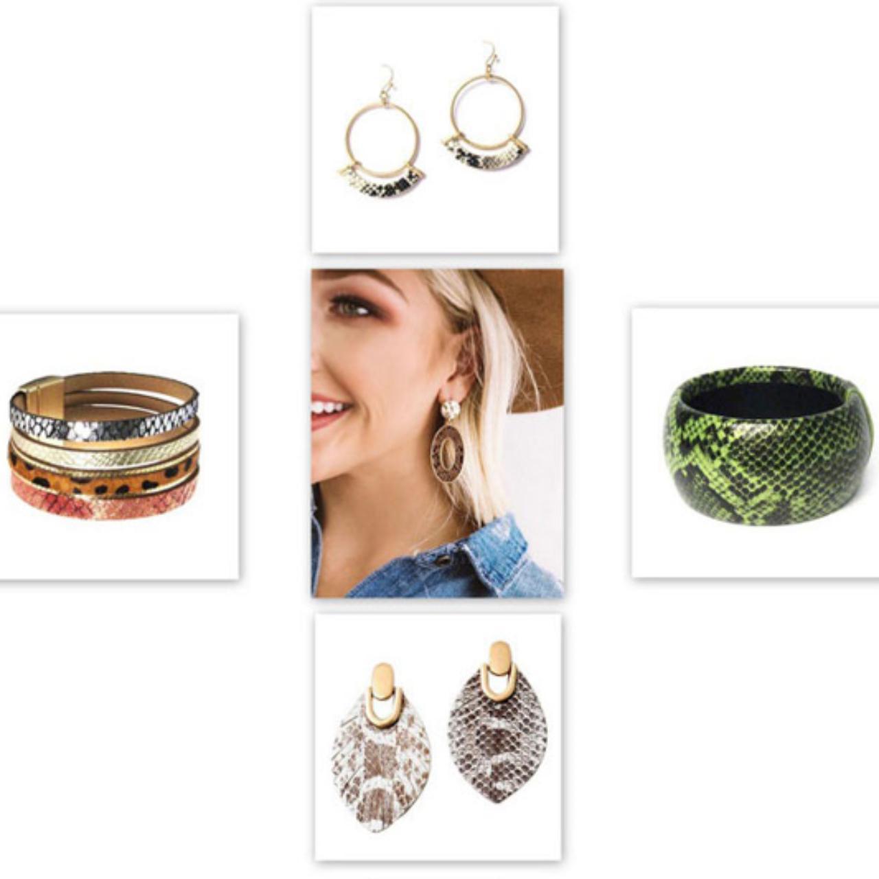 💛🐍 SNAKE SKIN HOOP STATEMENT EARRINGS💛🐍 This snake... - Depop