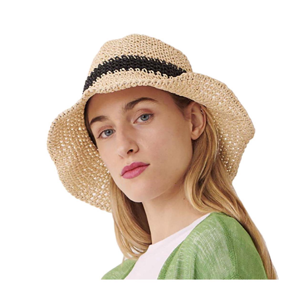 🌞👒🌞 FASHIONABLE BEIGE WEAVED STRAW HAT🌞👒🌞 Fun,... - Depop