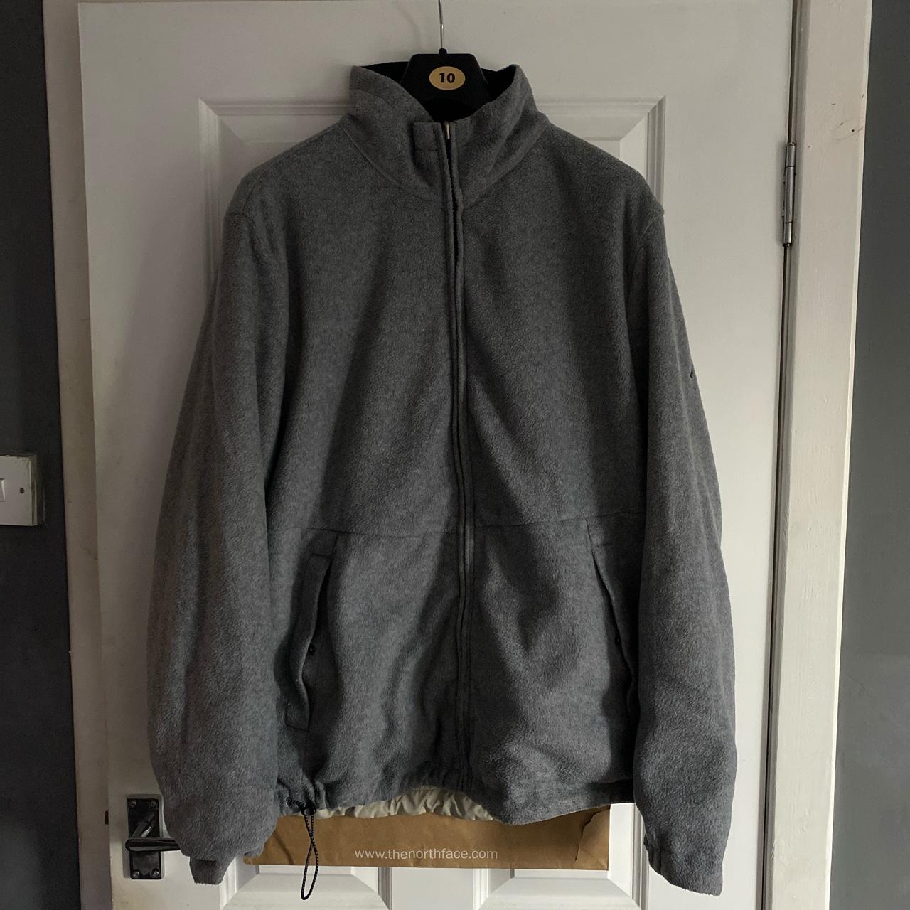 Nautica reversible waterproof jacket blue/ cream &... - Depop