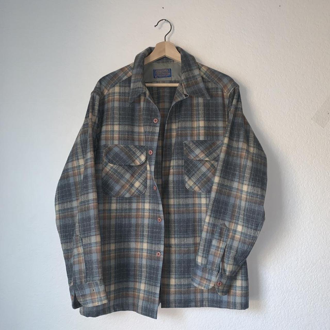 Vintage pendleton 100% virgin wool long sleeve... - Depop