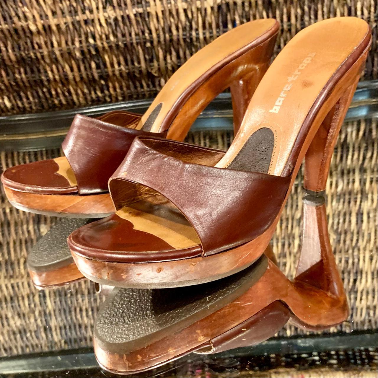 "Bare Traps” Vintage 70's Kinky Mules. Platform... - Depop