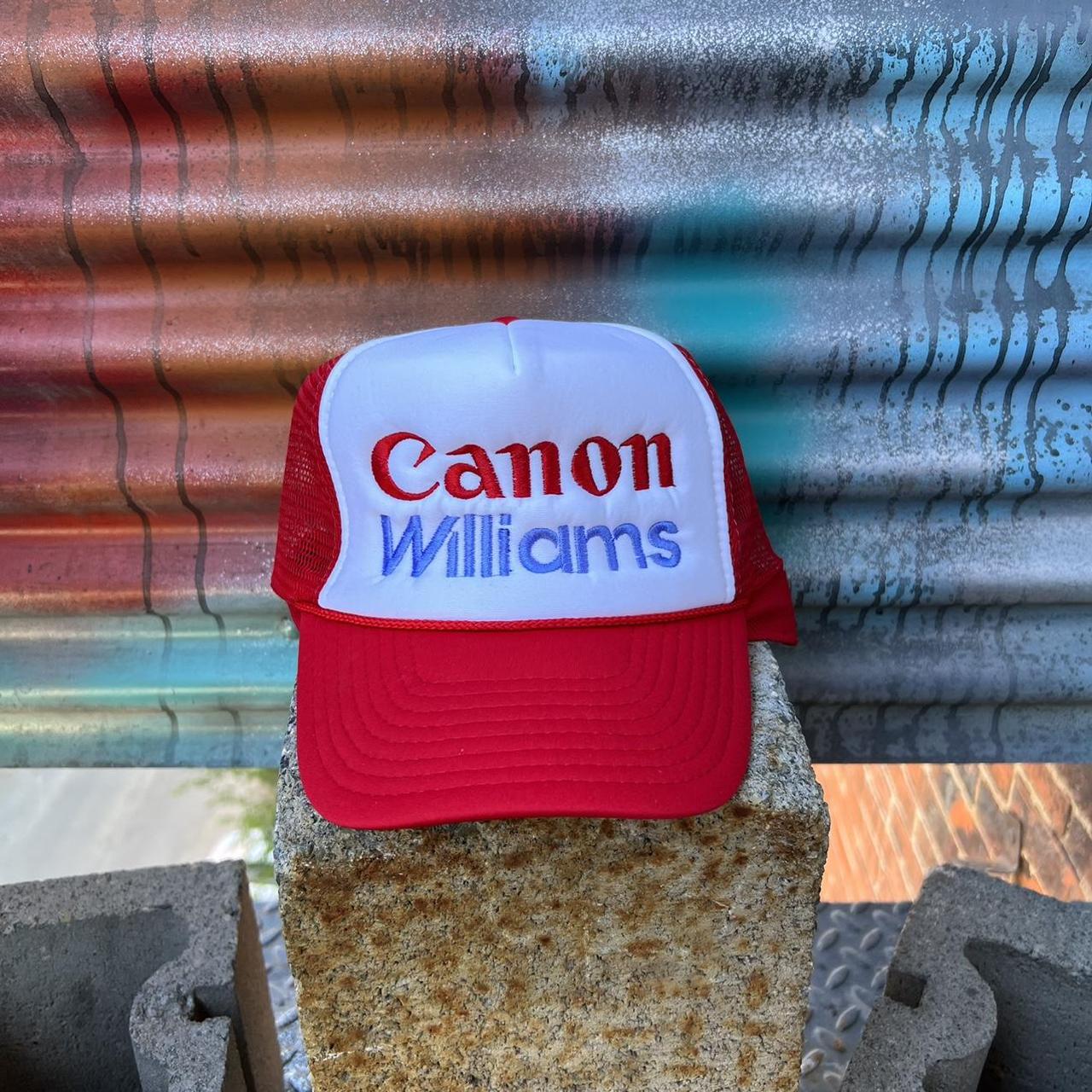 Canon Williams 80’s F1 design trucker hat. Snap back... - Depop