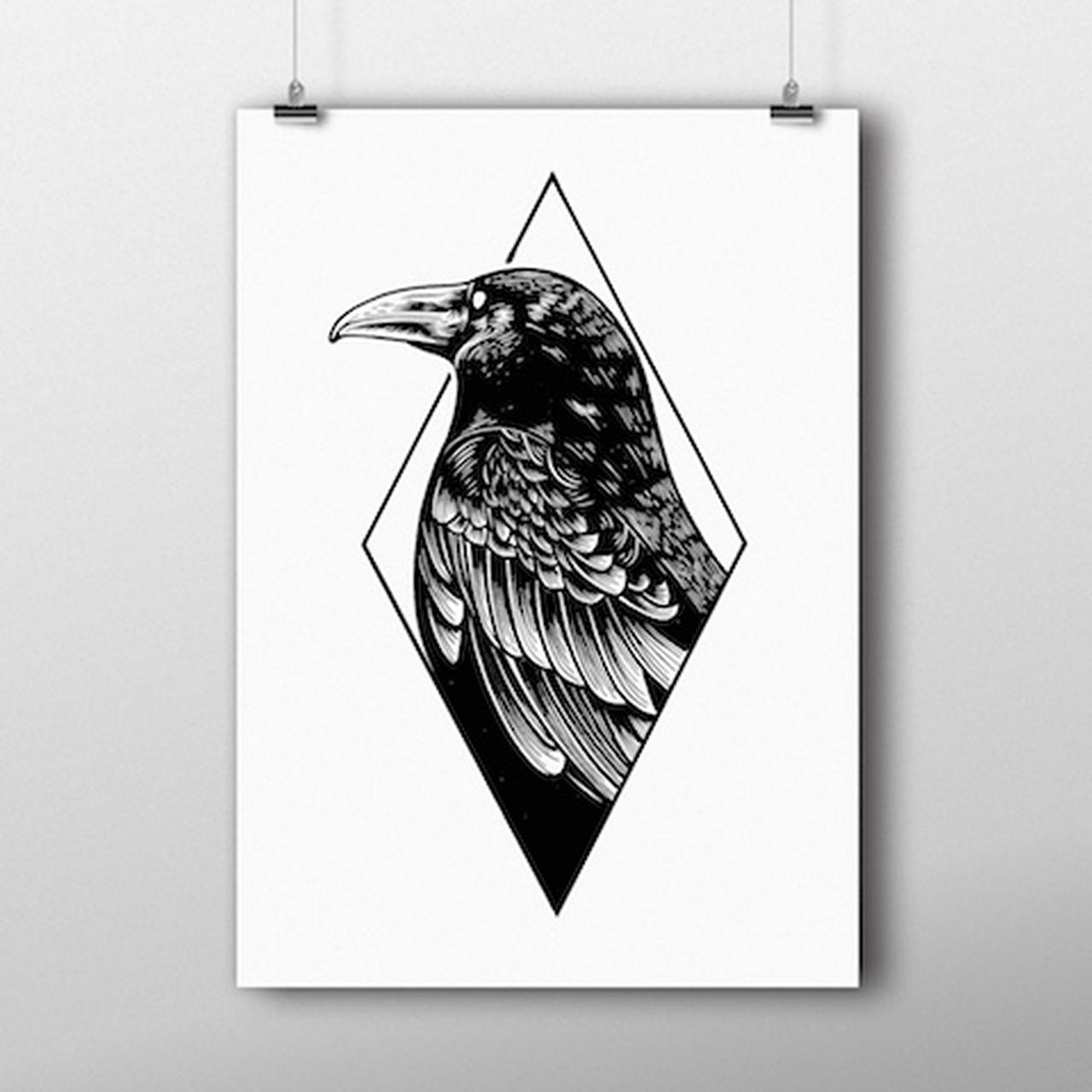 **new** A5 Print The Crow . Ink Dotwork... - Depop