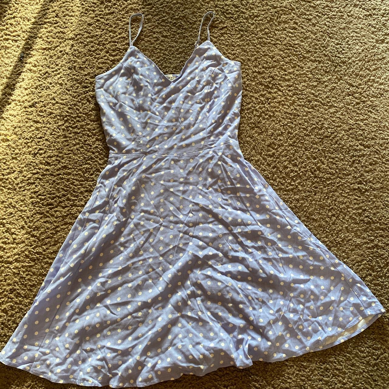Target Women's Blue and White Dress | Depop