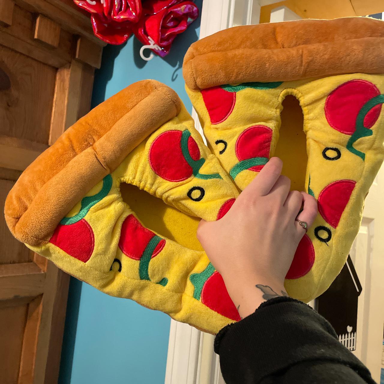 A very 2000’s Pizza slipper with bright color to... - Depop