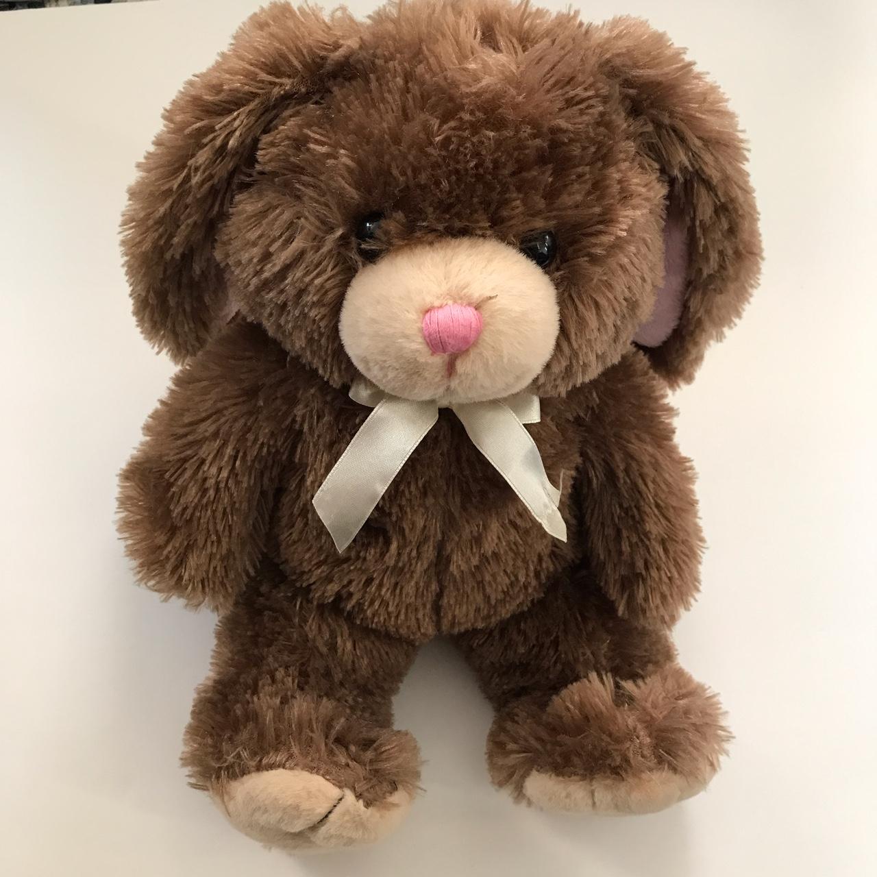 Build a bear brown bunny with pink ears. In great... - Depop