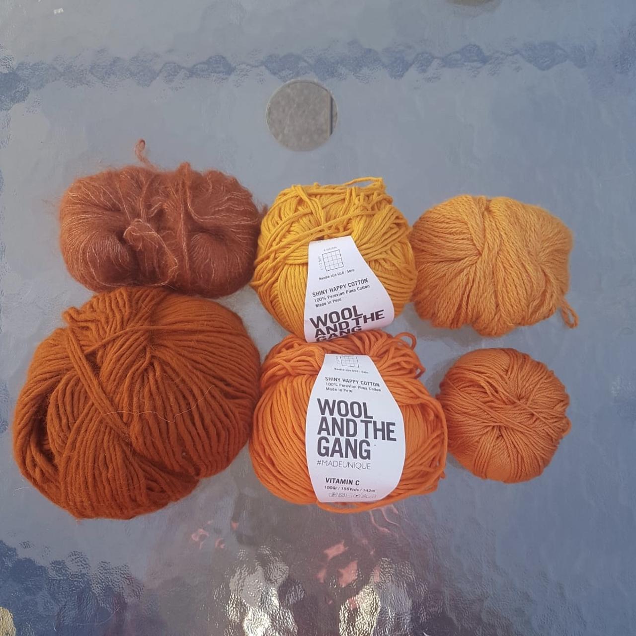 Orange yarn\wool bundle all good quality and great... - Depop