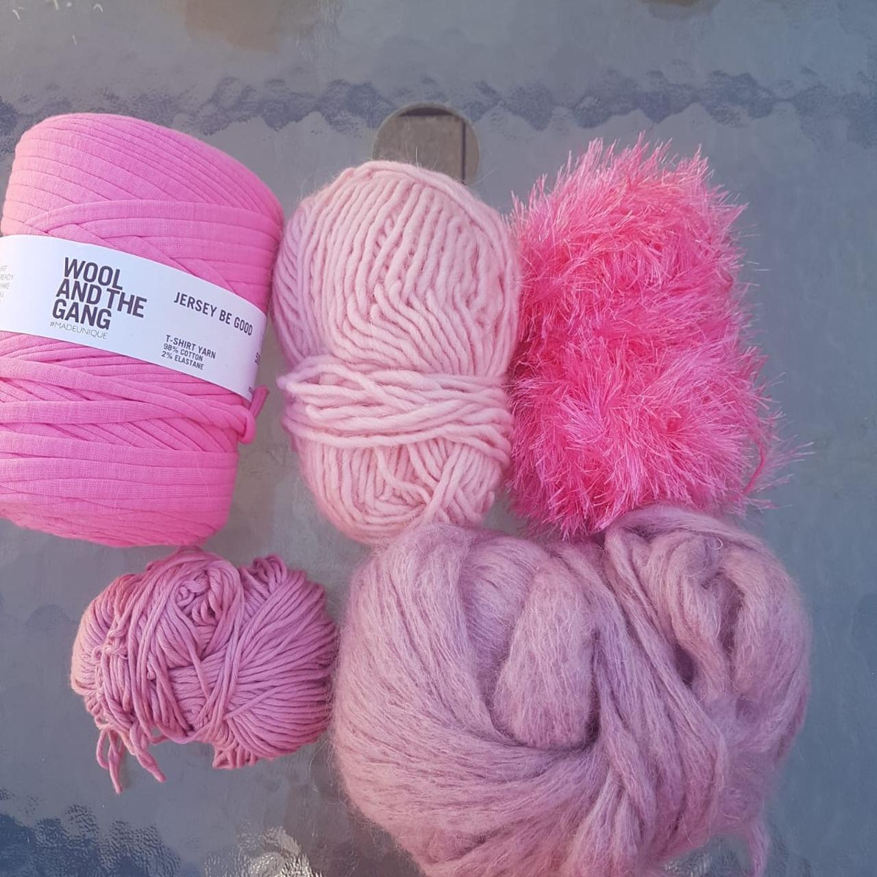 Pink yarn\wool bundle all good quality and great... - Depop