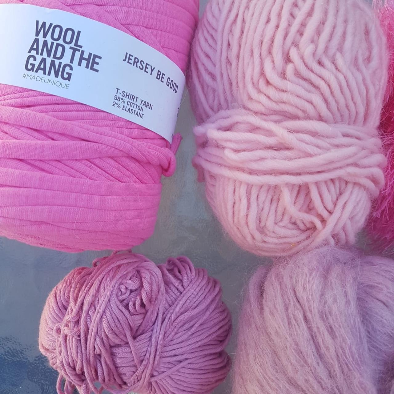 Pink yarn\wool bundle all good quality and great... - Depop