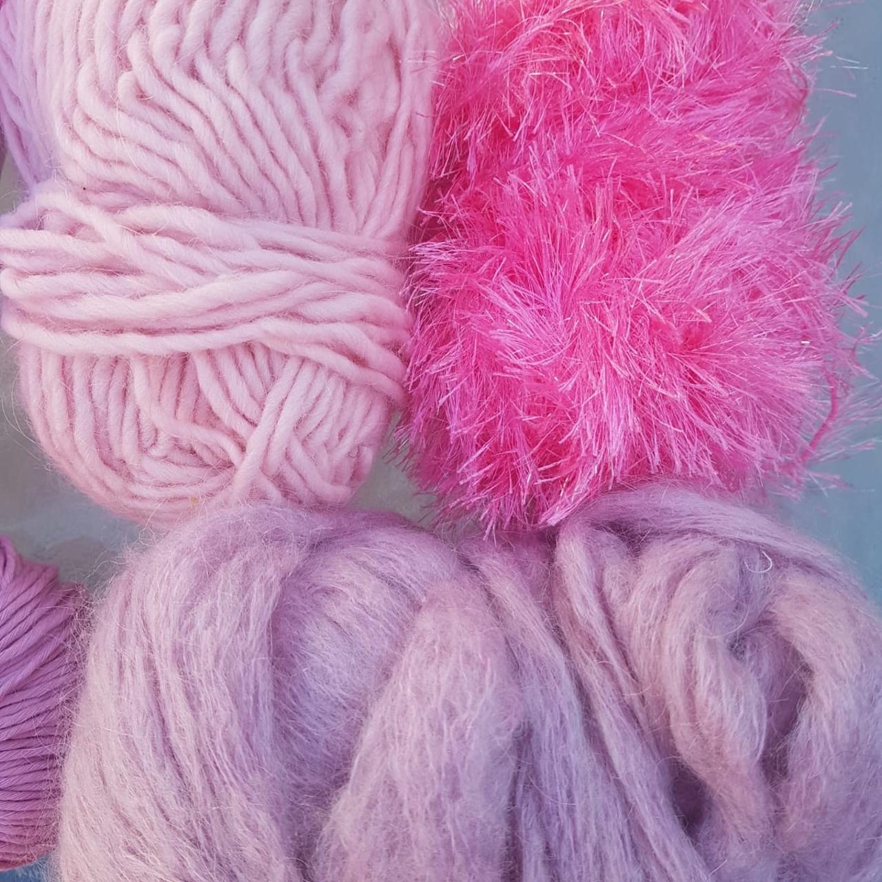 Pink yarn\wool bundle all good quality and great... - Depop