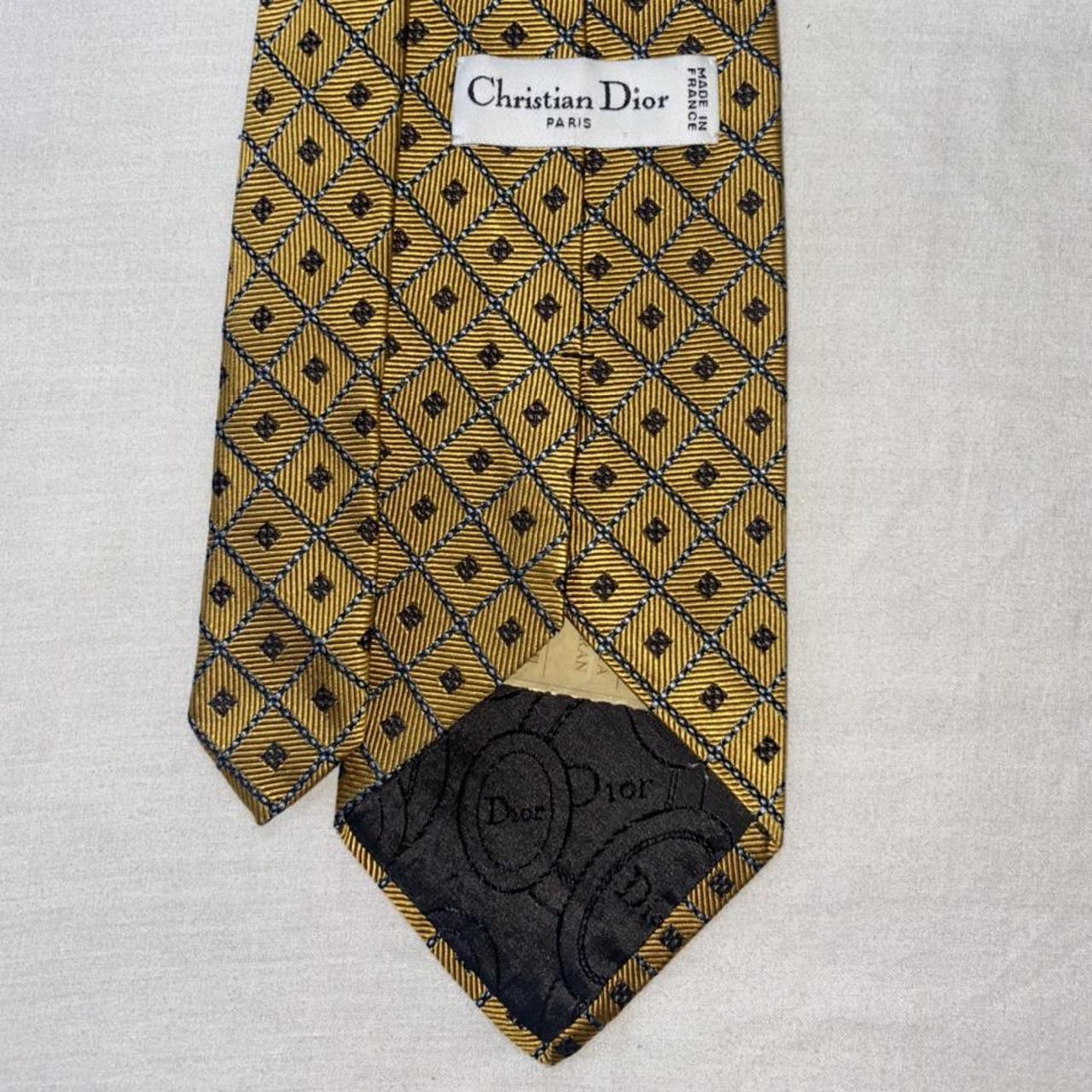 Classic Christian Dior Gold/Blue pattern #tie #new - Depop